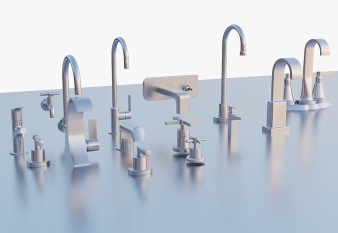 Faucet pack free 3D model | CGTrader