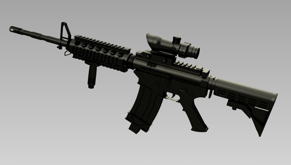 sniper rifle M4A1 3D model | CGTrader