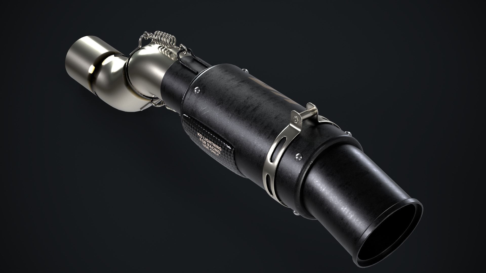 3D model Exhaust Muffler Black VR / AR / low-poly | CGTrader