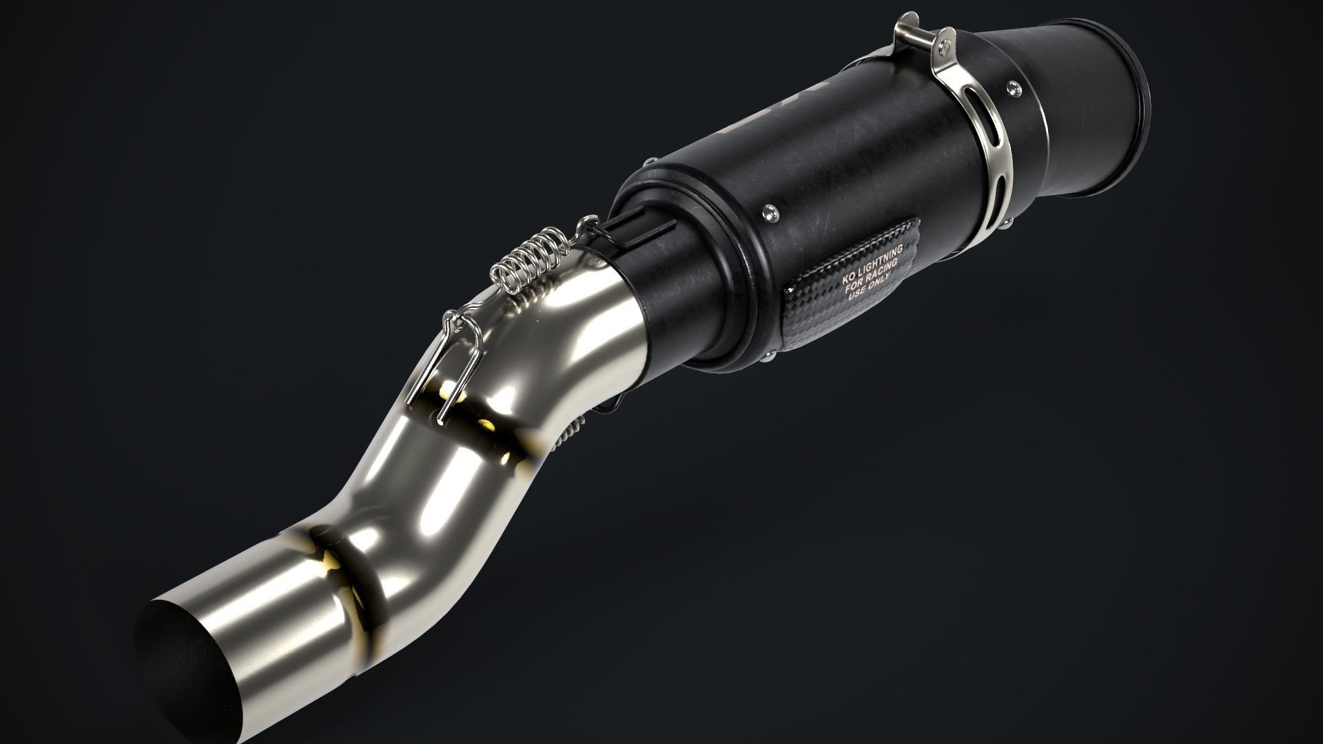 3D model Exhaust Muffler Black VR / AR / low-poly | CGTrader