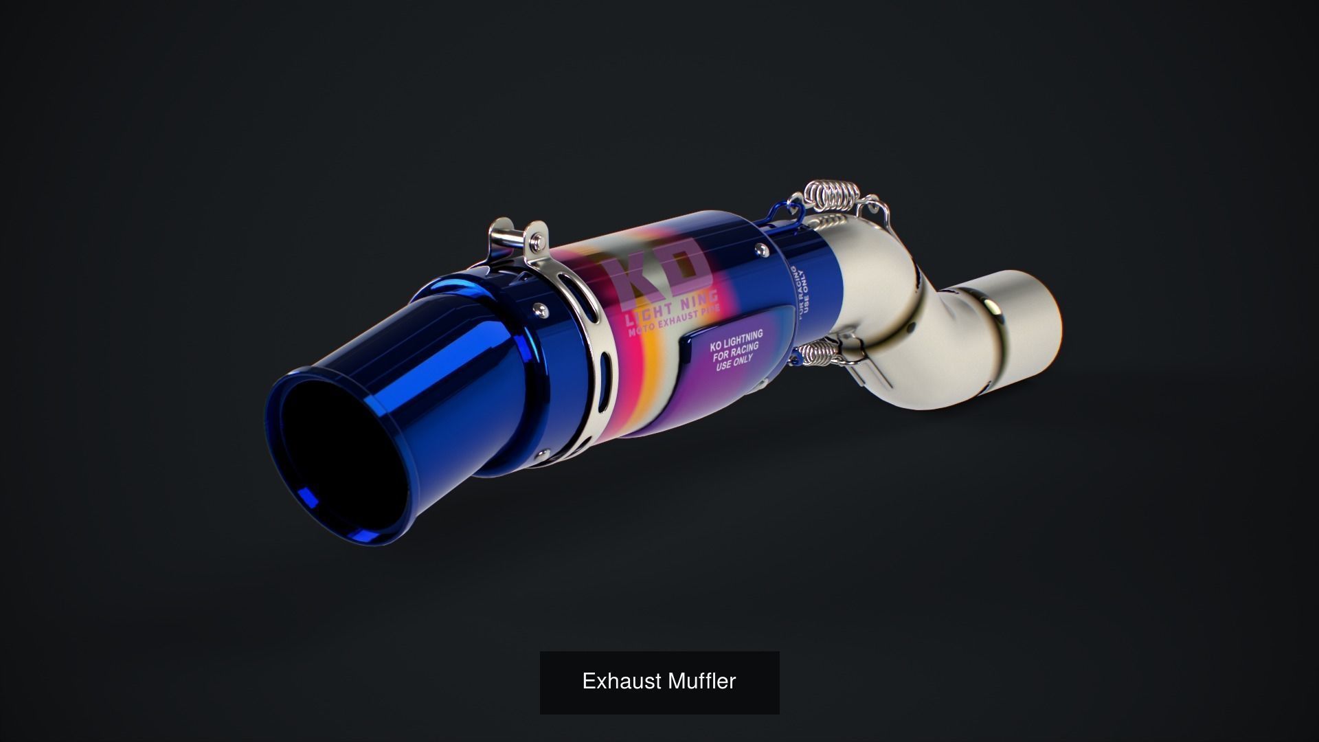 Exhaust Muffler Low-poly 3D model Collection VR / AR / low-poly | CGTrader
