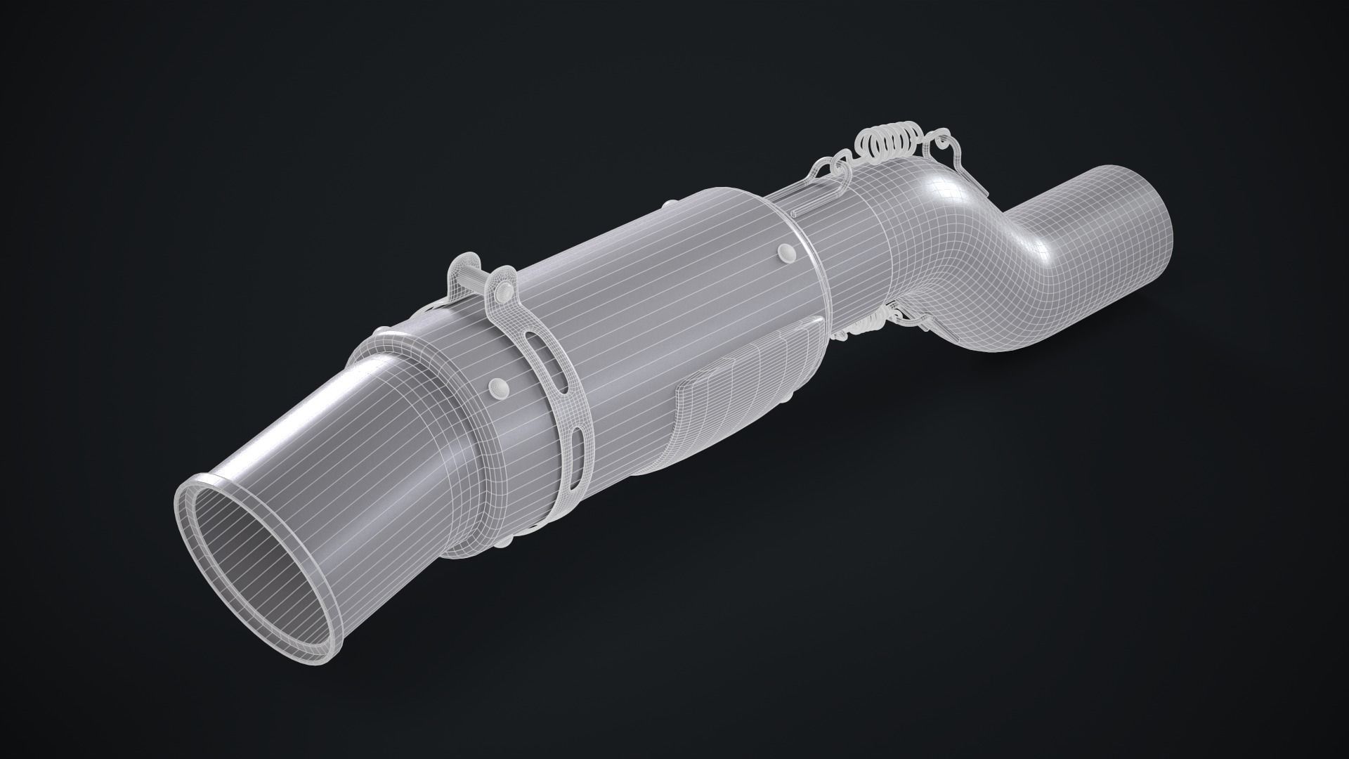 Exhaust Muffler Low-poly 3D model Collection | CGTrader