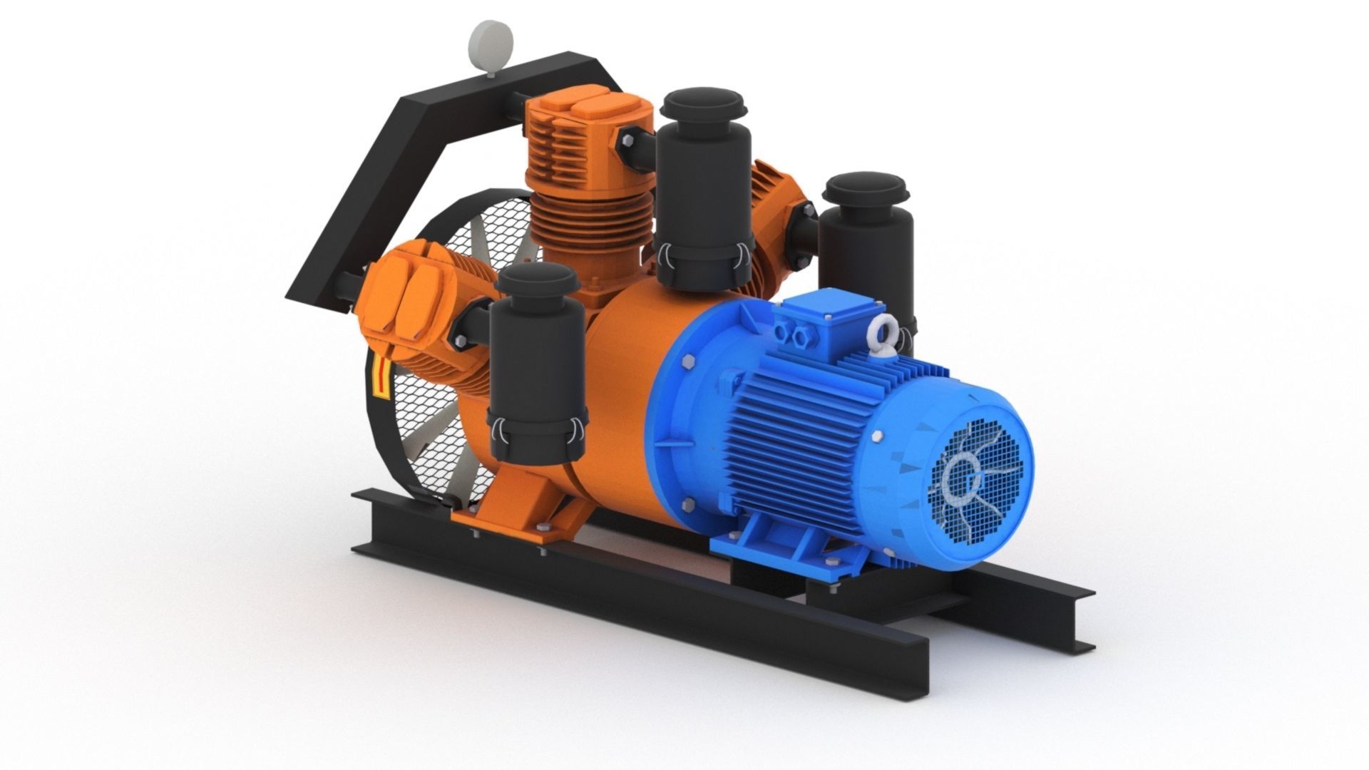 3D model Realistic air compressor HQ model VR / AR / low-poly | CGTrader