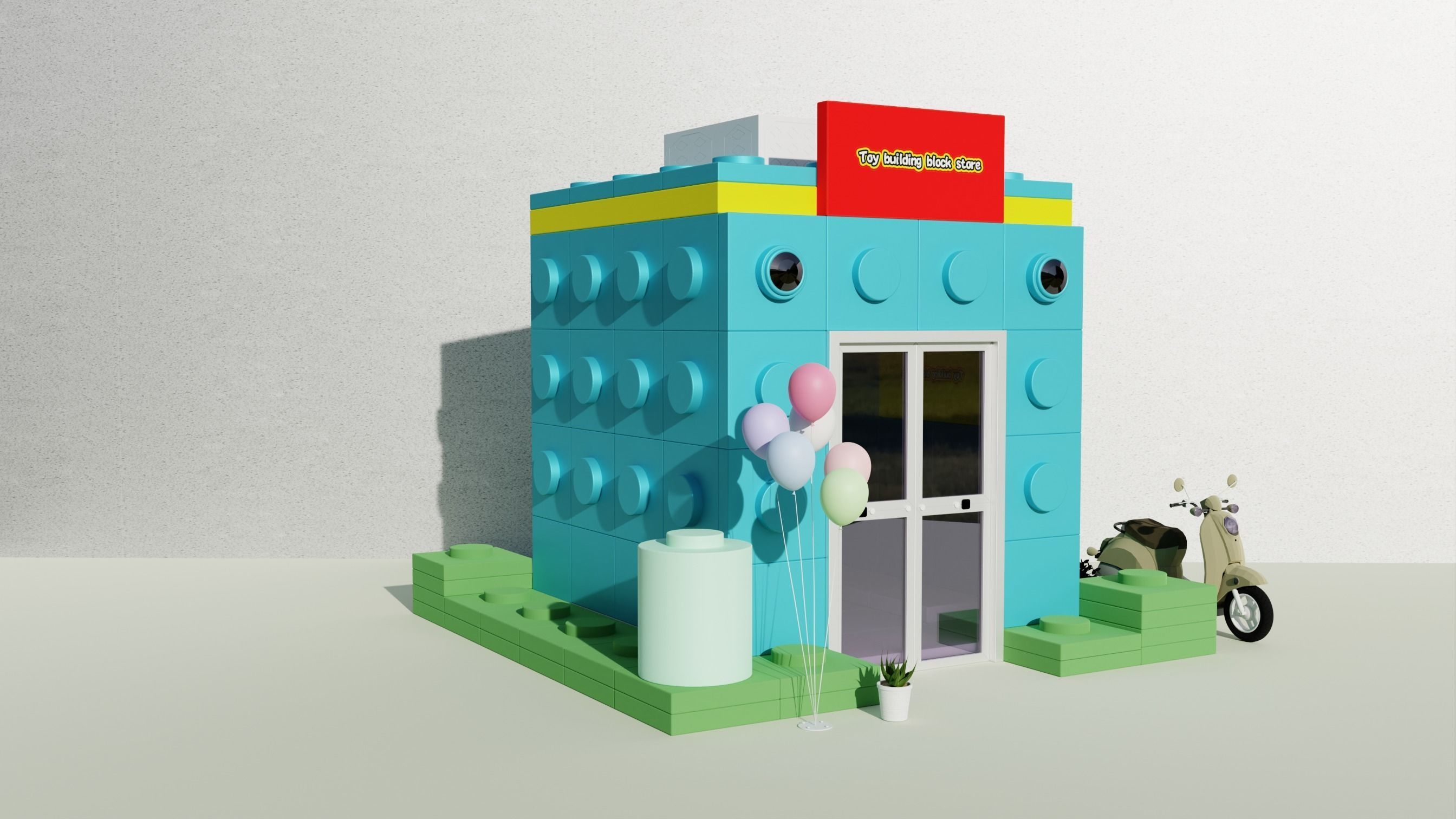 Lego Store lowpoly 3D model | CGTrader