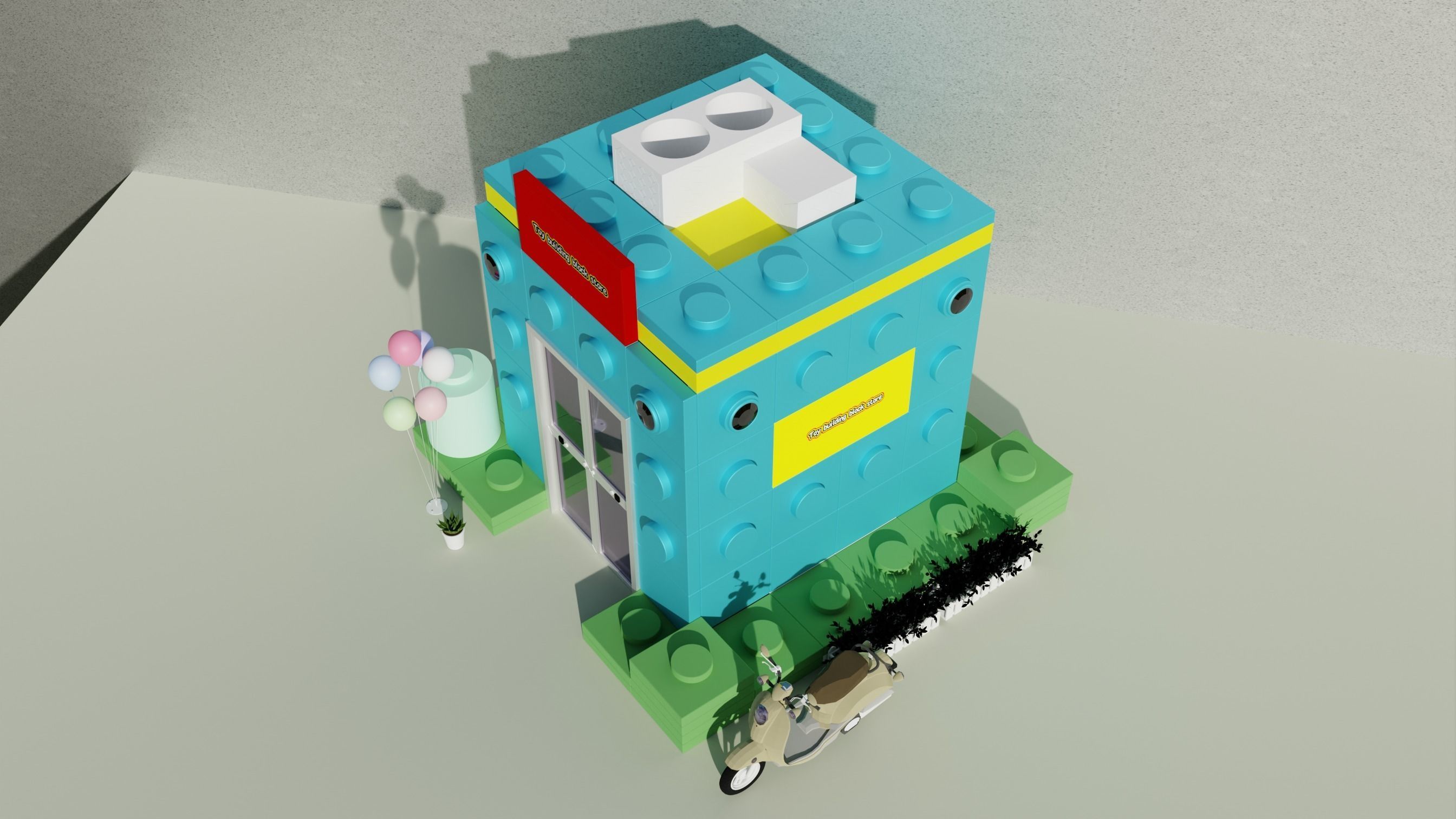 Lego Store lowpoly 3D model | CGTrader