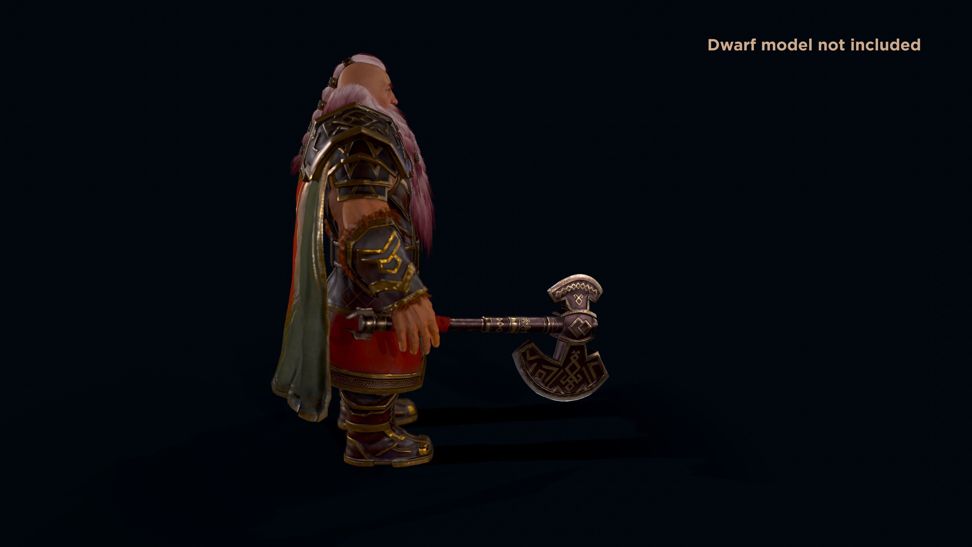 Dwarf axe 3D model | CGTrader