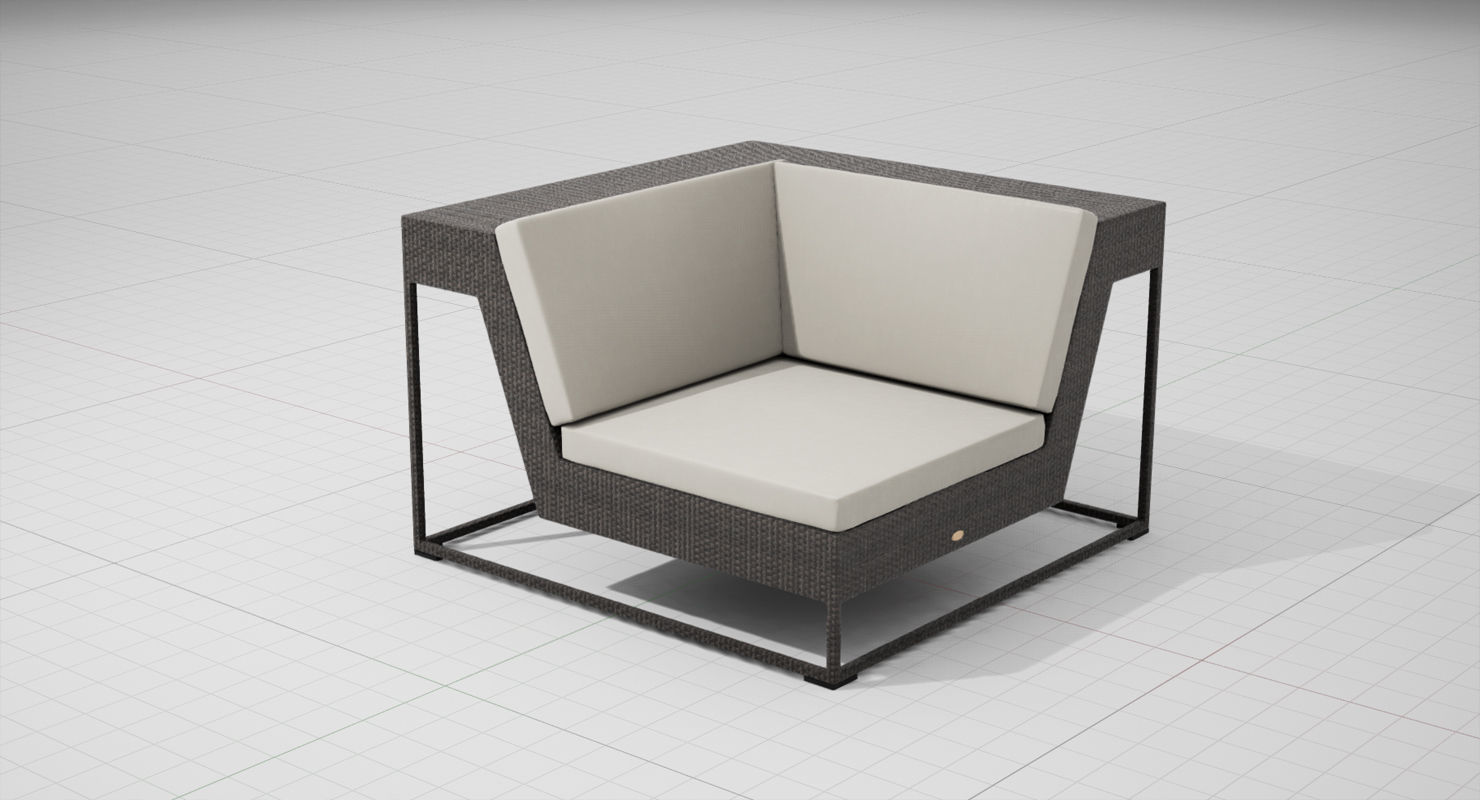 3D model Dedon Zofa Chair 003 UE4 VR / AR / low-poly | CGTrader