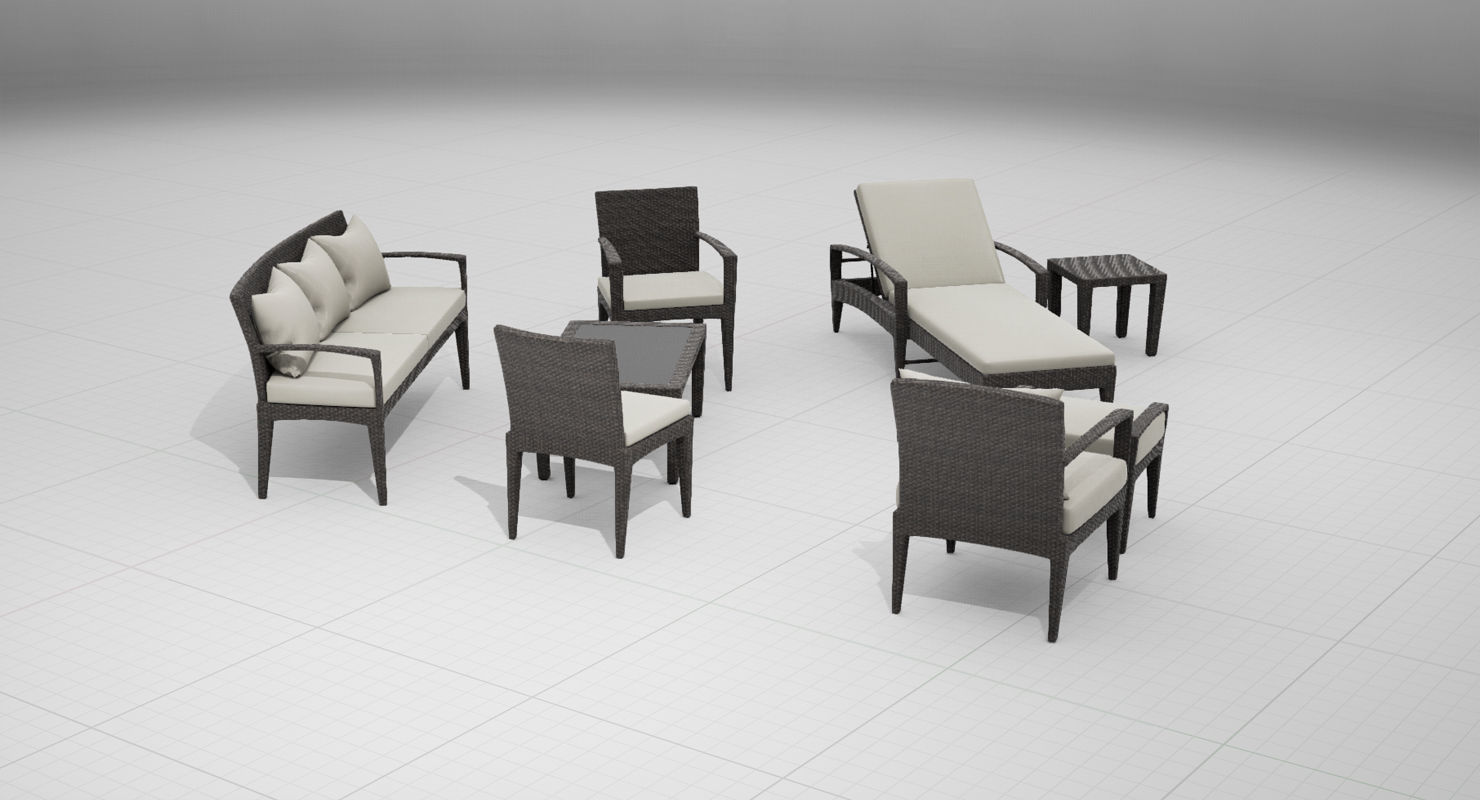 Dedon Panama Set UE4 3D model | CGTrader