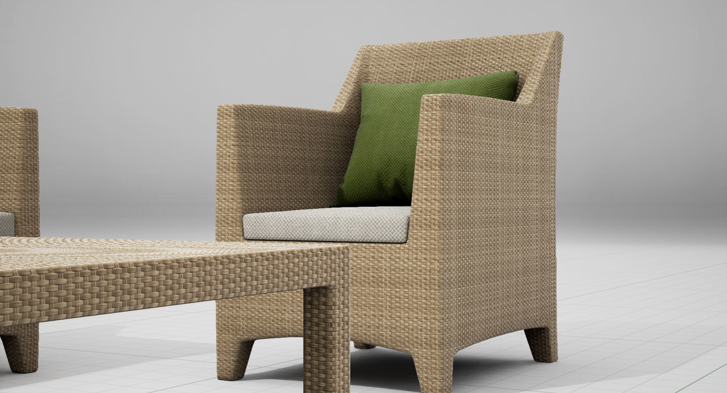 Dedon Barcelona Set UE4 3D model | CGTrader