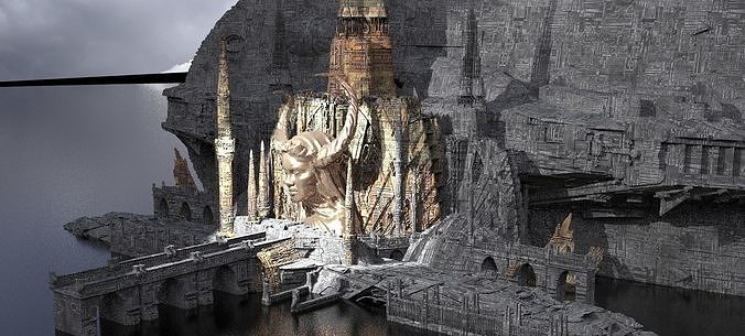 Alien Holy Temples Kit bash 8 3D model | CGTrader