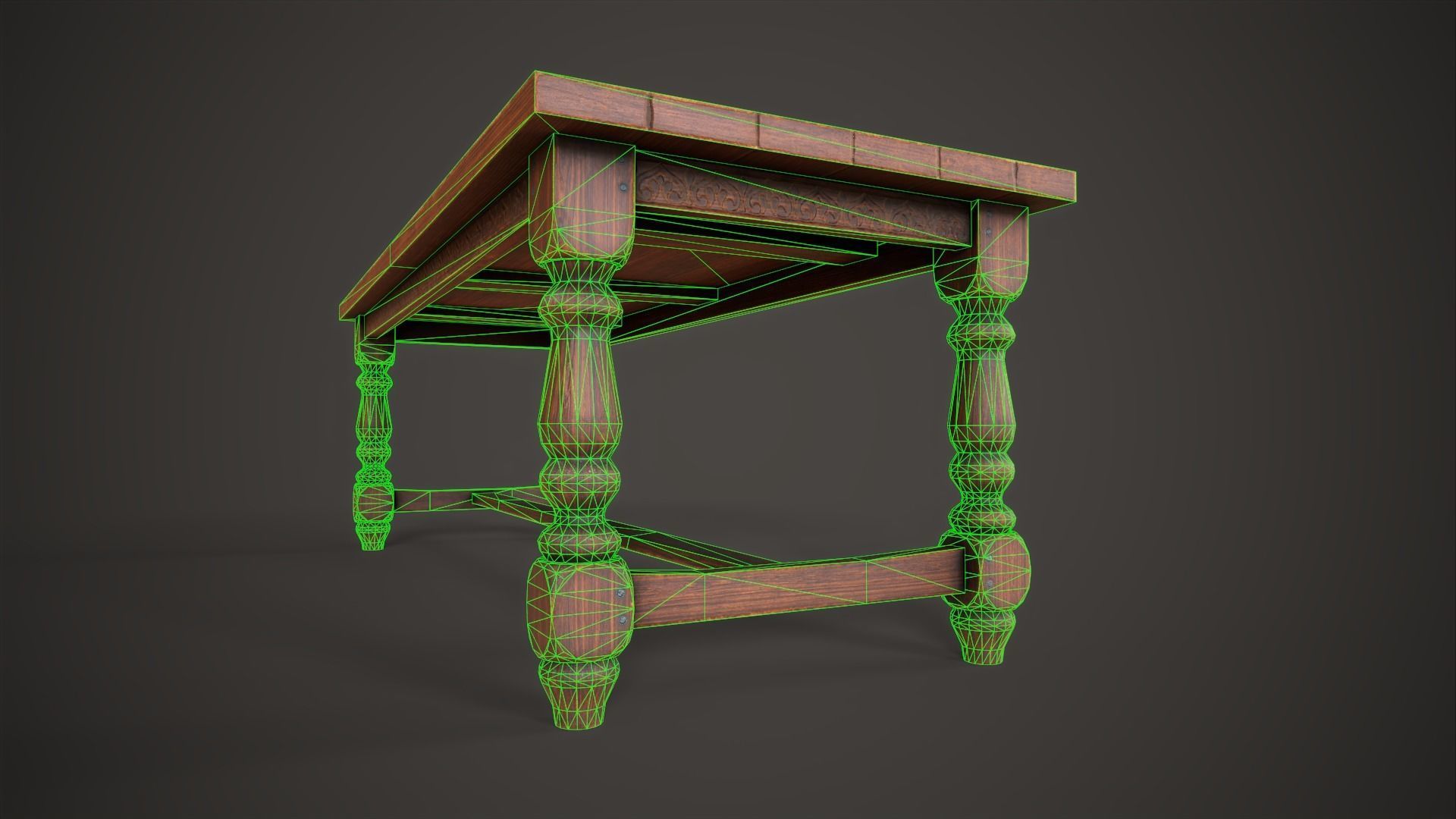 3D model Old medieval dining table VR / AR / low-poly | CGTrader