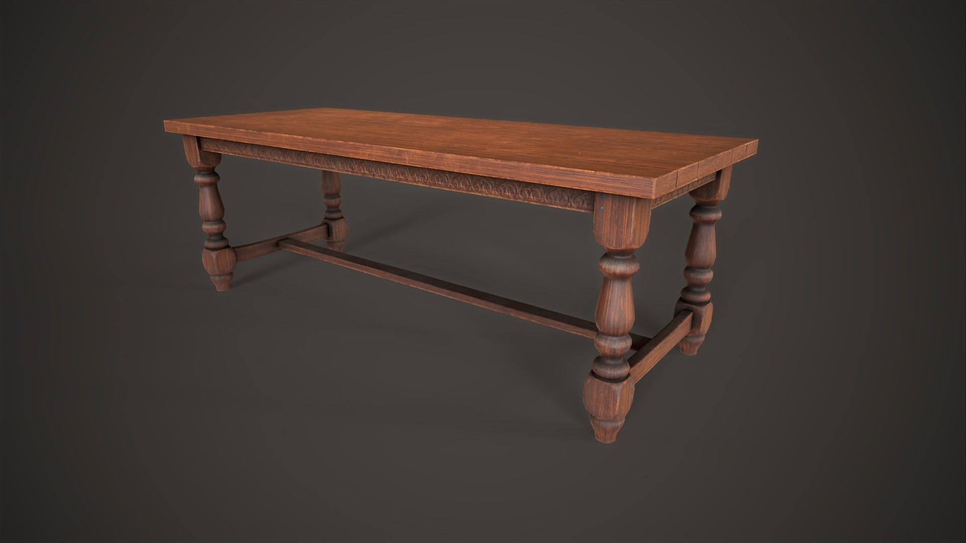 3D model Old medieval dining table VR / AR / low-poly | CGTrader