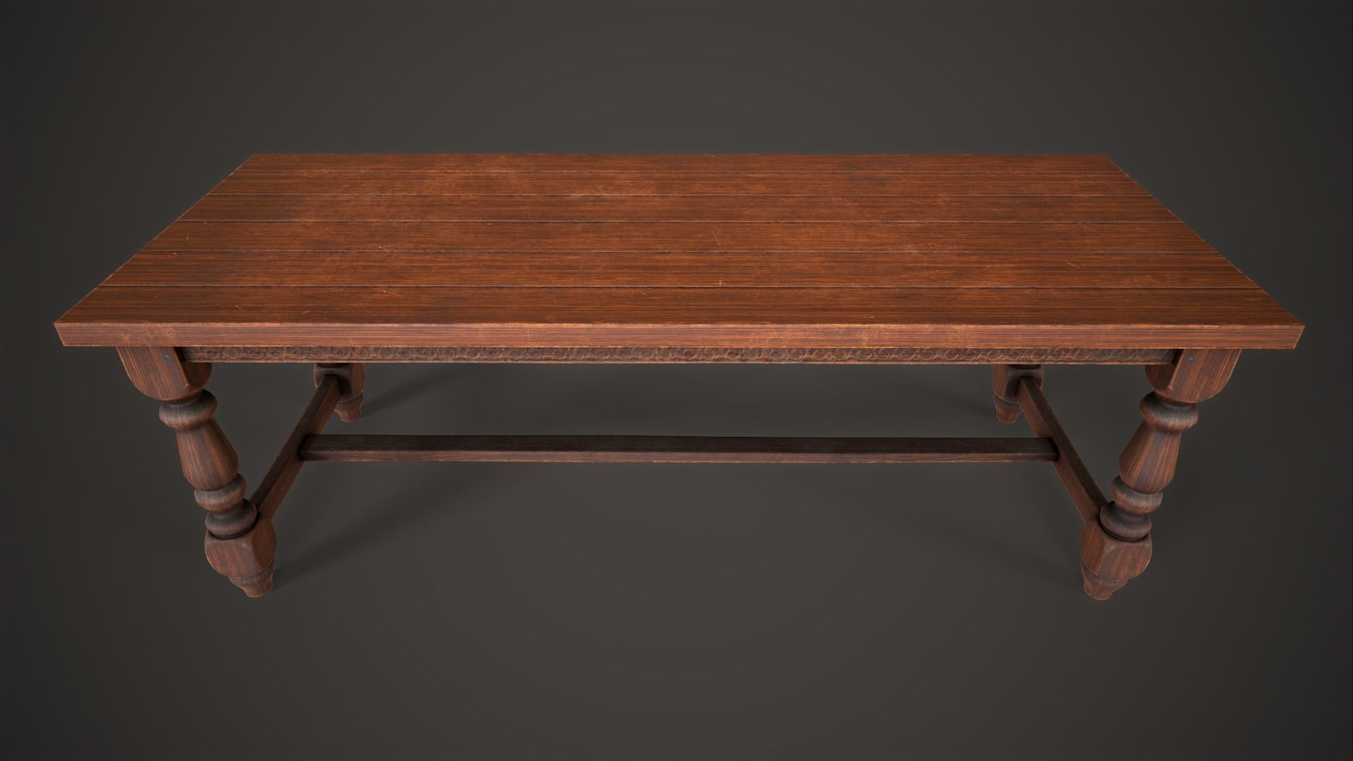 3D model Old medieval dining table VR / AR / low-poly | CGTrader