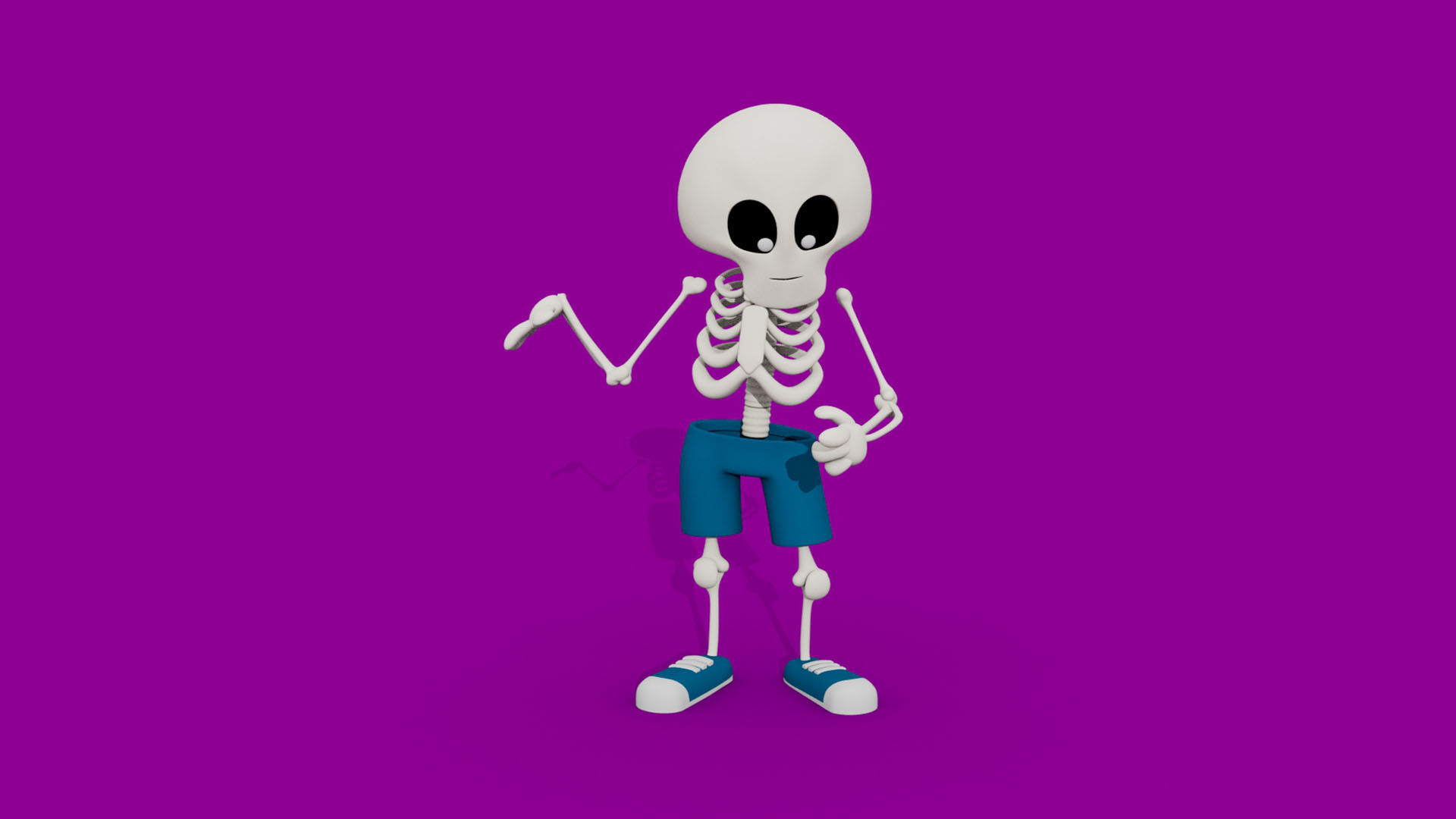 Mr Skeleton - Rigged 3D model animated rigged | CGTrader