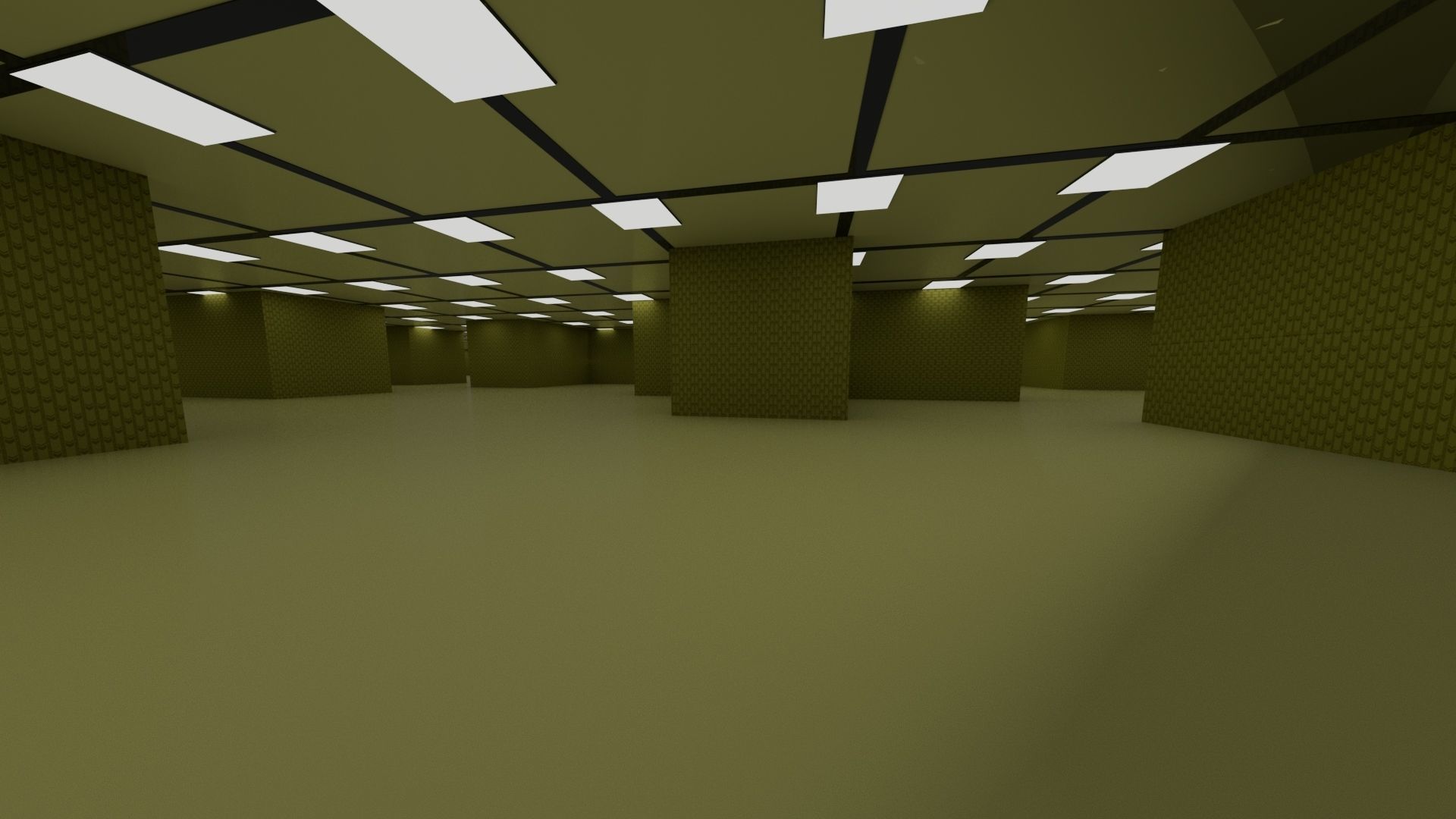 The Back-Rooms Interior 3D model | CGTrader