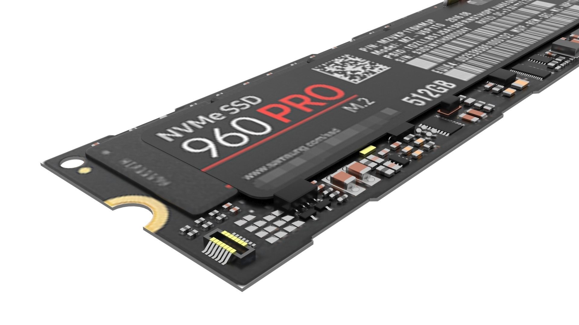 SSD M2 Hard Drive Samsung 960 PRO 3D model | CGTrader