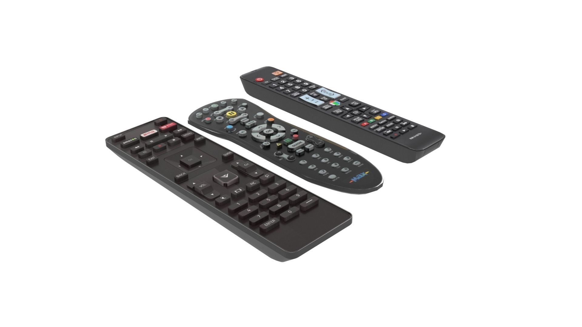 Remote Controls Set 3D model | CGTrader