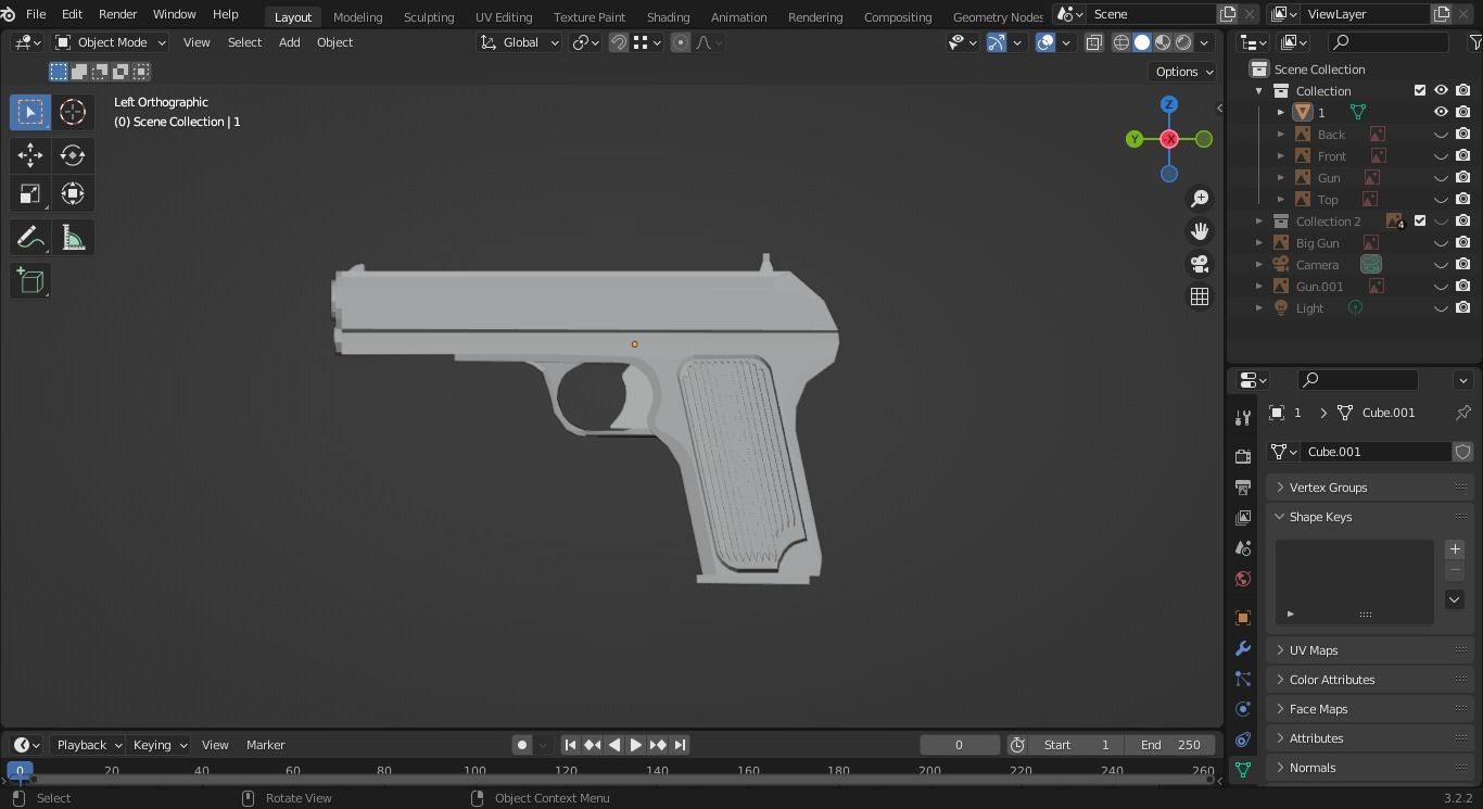 Hand Gun pistol free VR / AR / low-poly 3D model | CGTrader