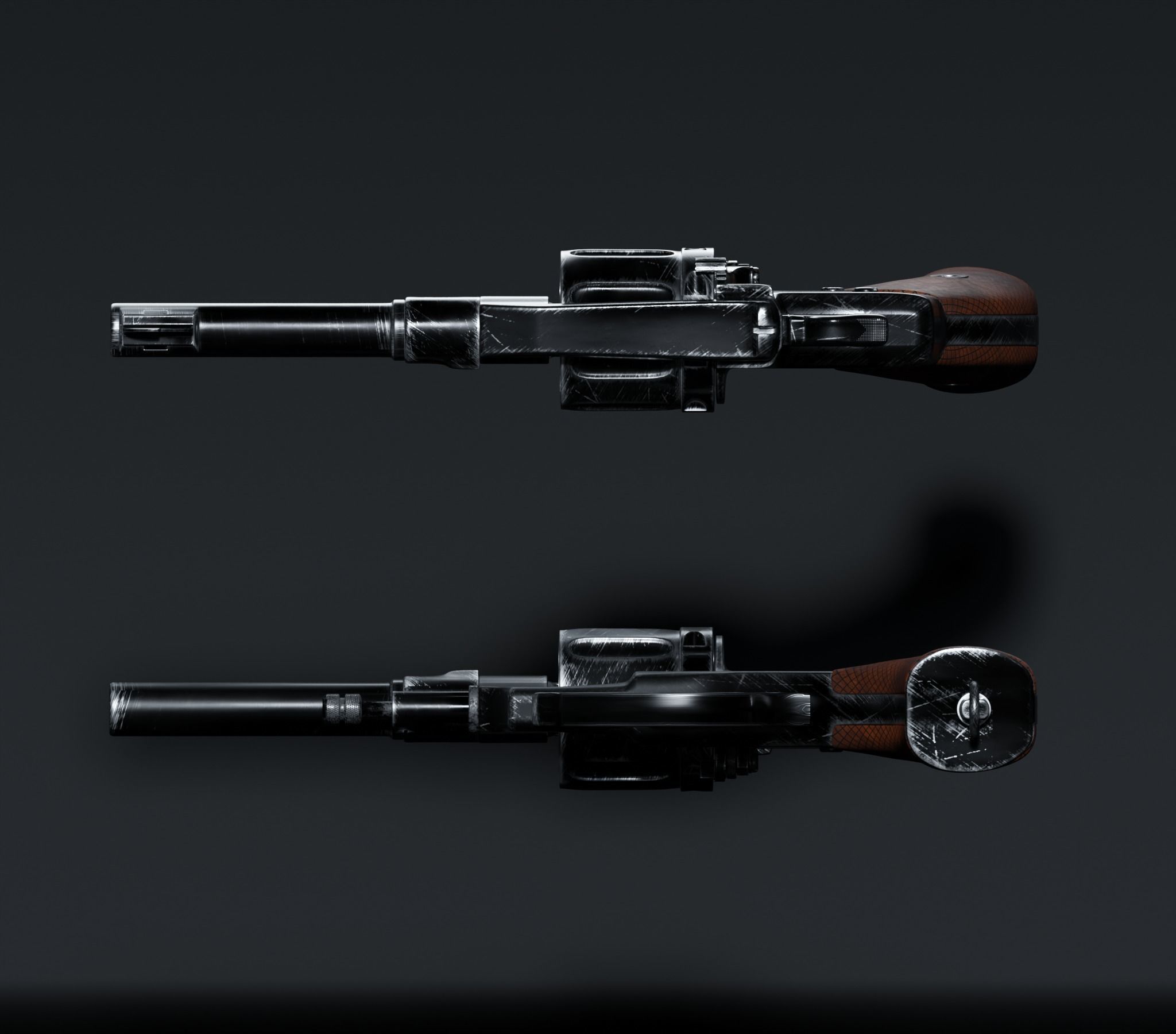 Revolver Nagant 1895 free 3D model | CGTrader