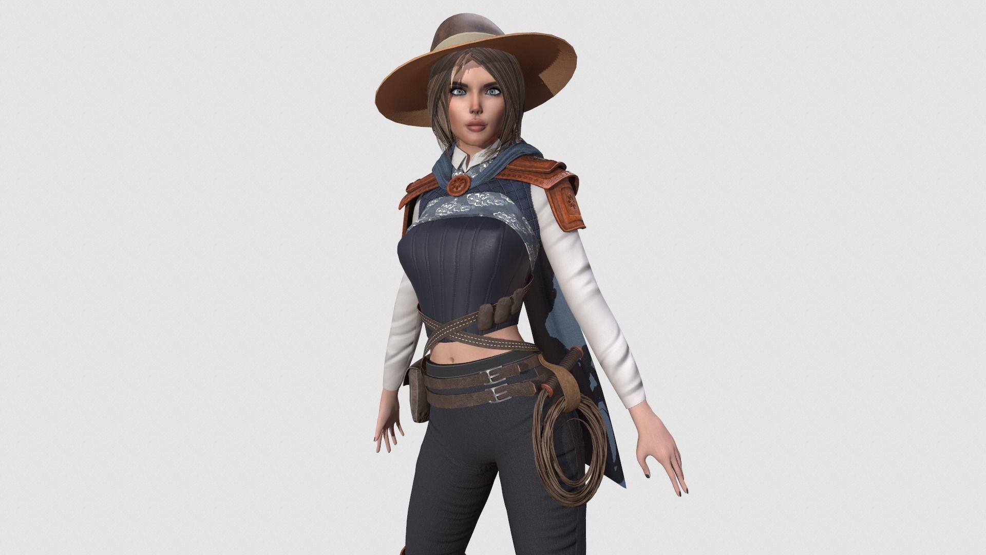 3D model Adventure girl VR / AR / low-poly | CGTrader