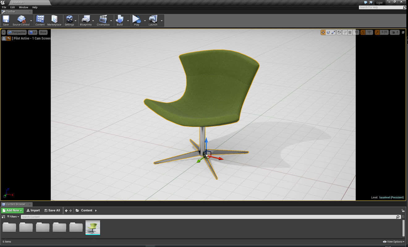 3D model PlusHalle Jet Chair UE4 VR / AR / low-poly | CGTrader