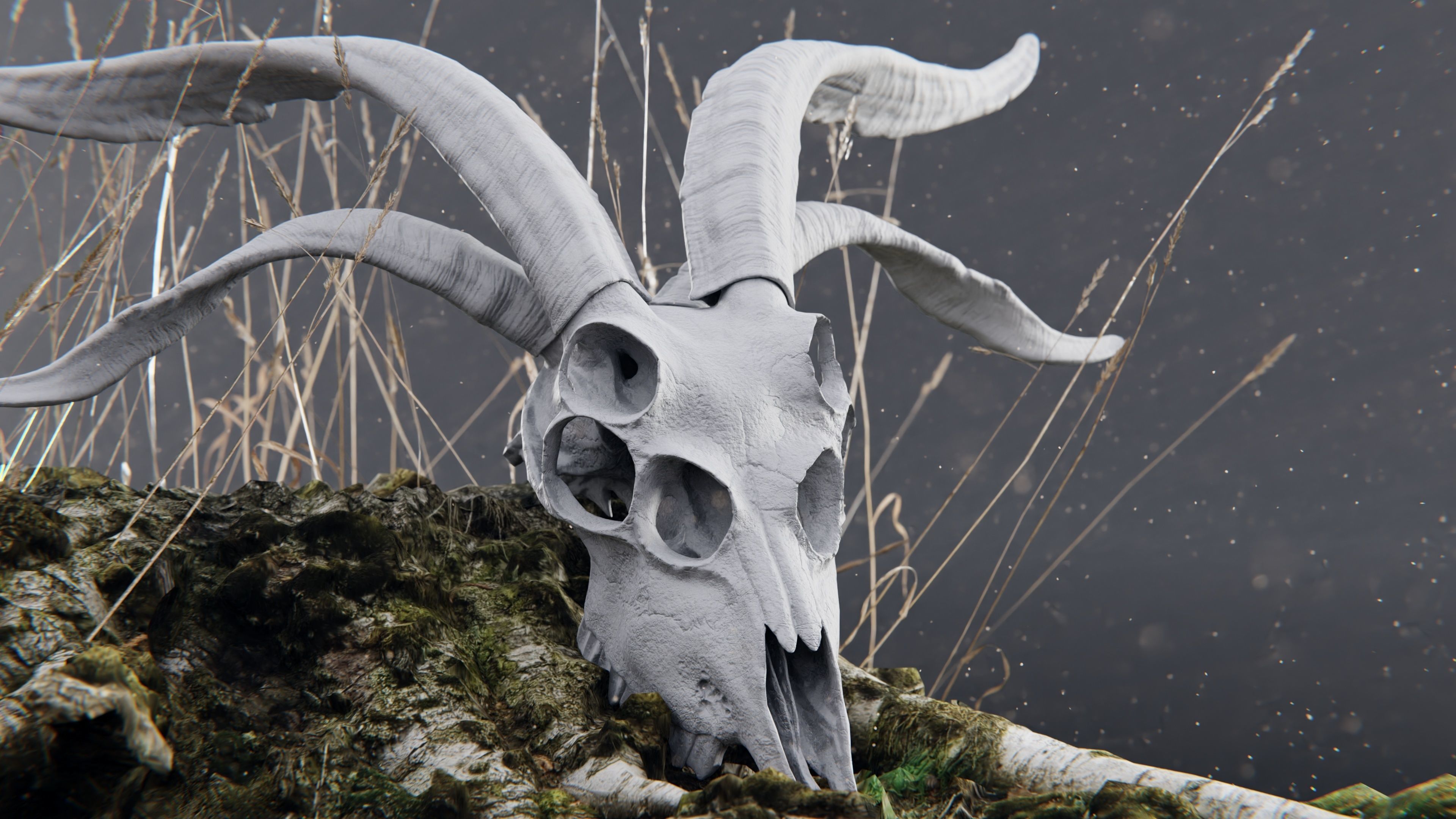 demon goat skull black 3D model | CGTrader