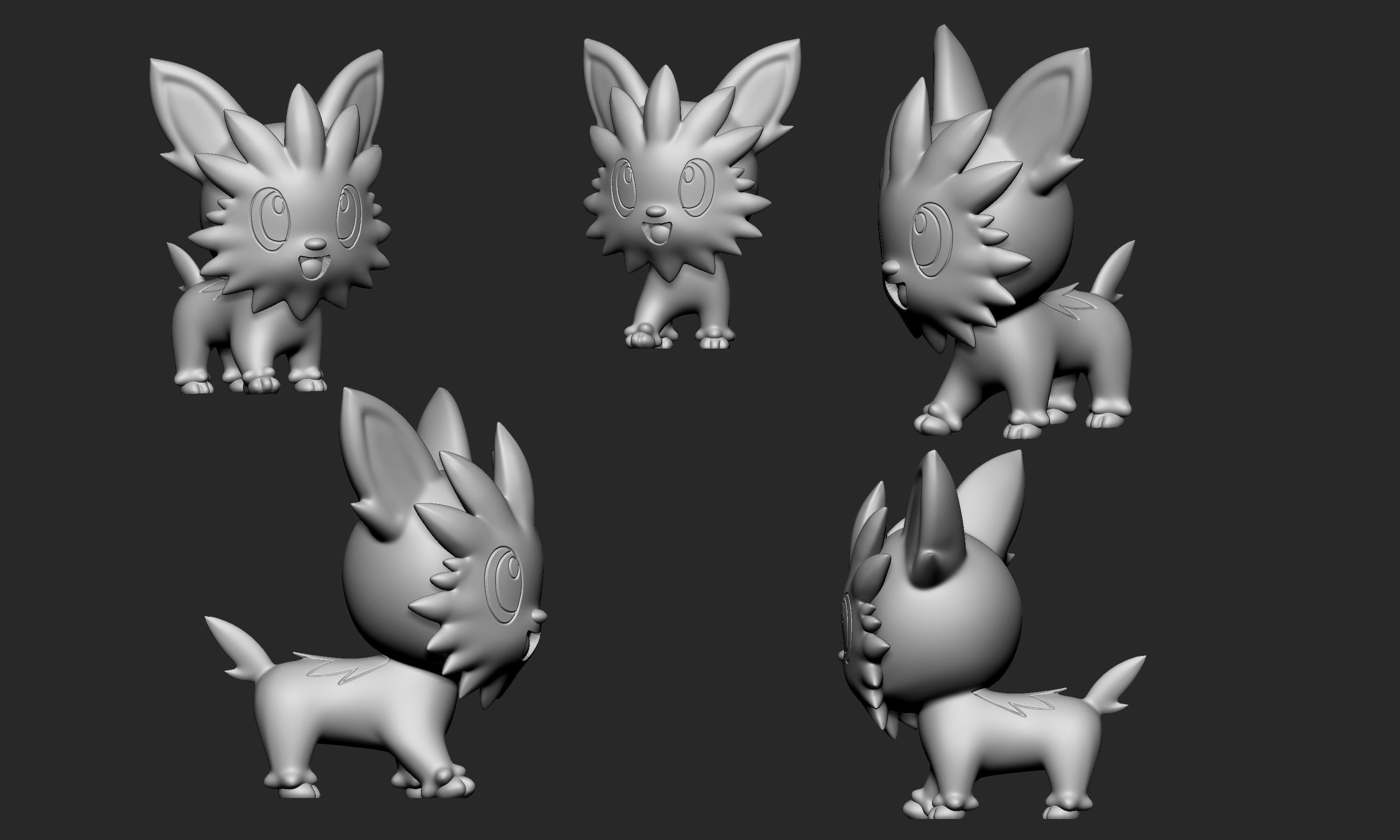 Pokemon - Lillipup with 2 poses 3D model 3D printable | CGTrader