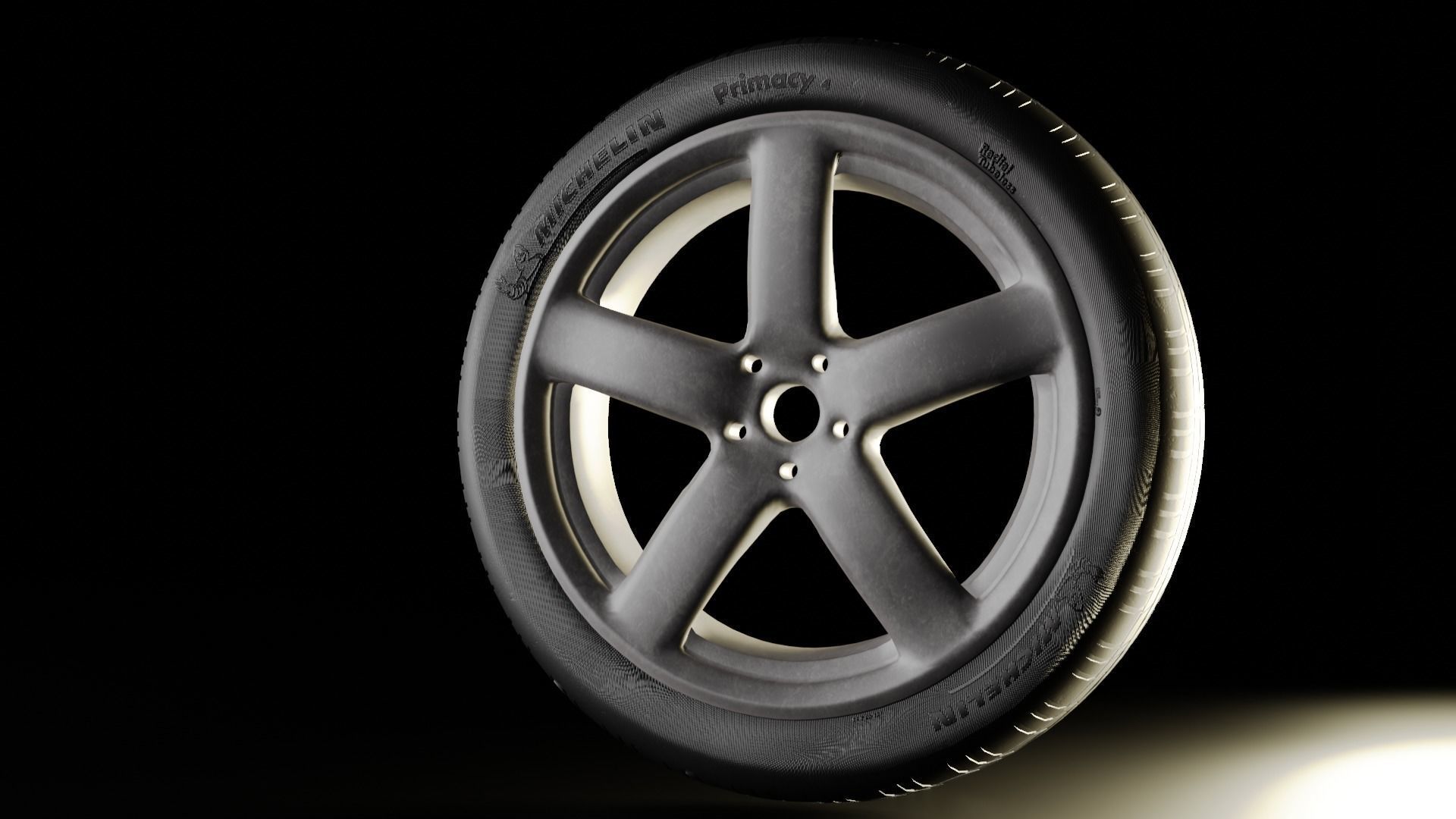 3D model Car Wheel Tire Michelin primacy4 Disk Dezent TY VR / AR / low ...