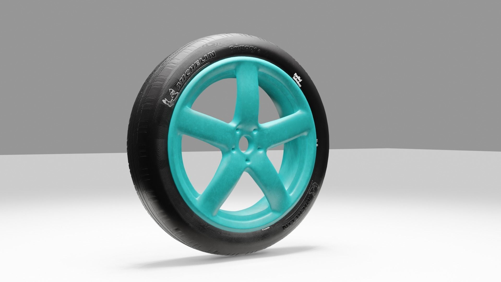 3D model Car Wheel Tire Michelin primacy4 Disk Dezent TY VR / AR / low ...