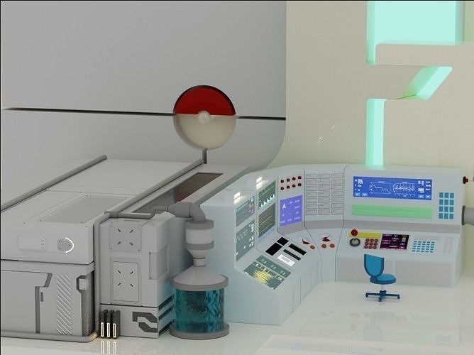 pokemon laboratory 3D model | CGTrader