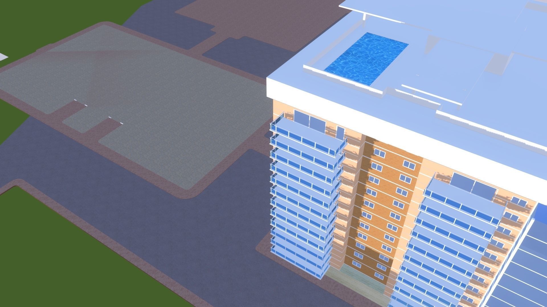 Apartment Building Complex Low Poly free 3D model | CGTrader