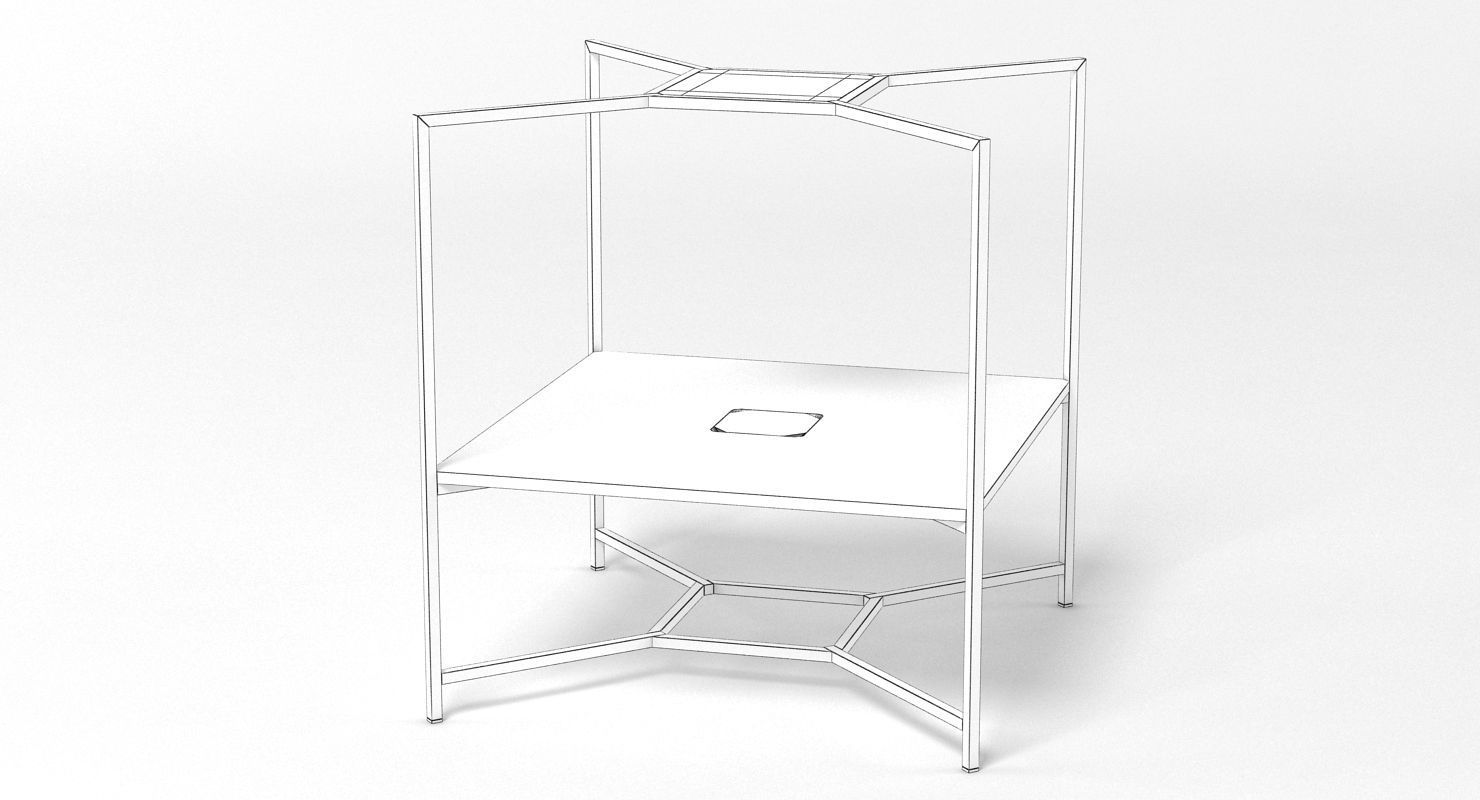HUB Office Table 3D model | CGTrader