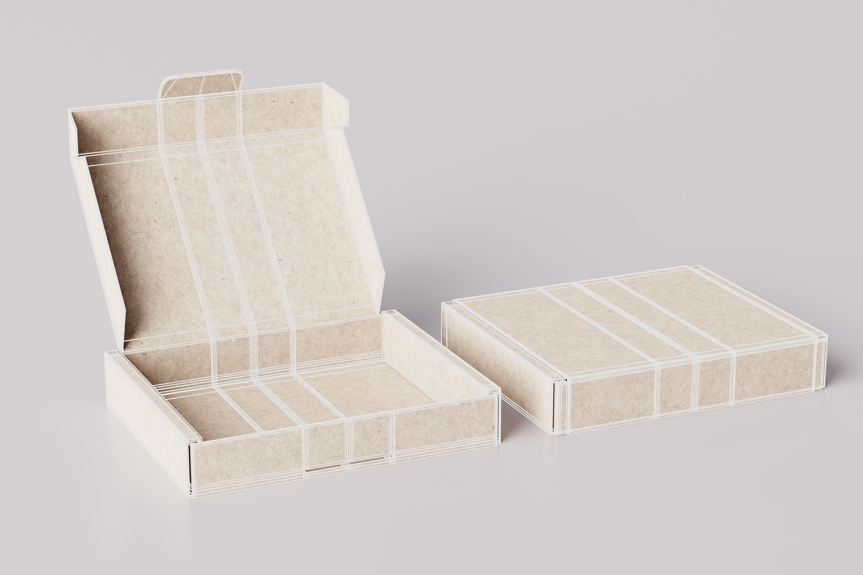 3D model Flat cardboard box VR / AR / low-poly | CGTrader