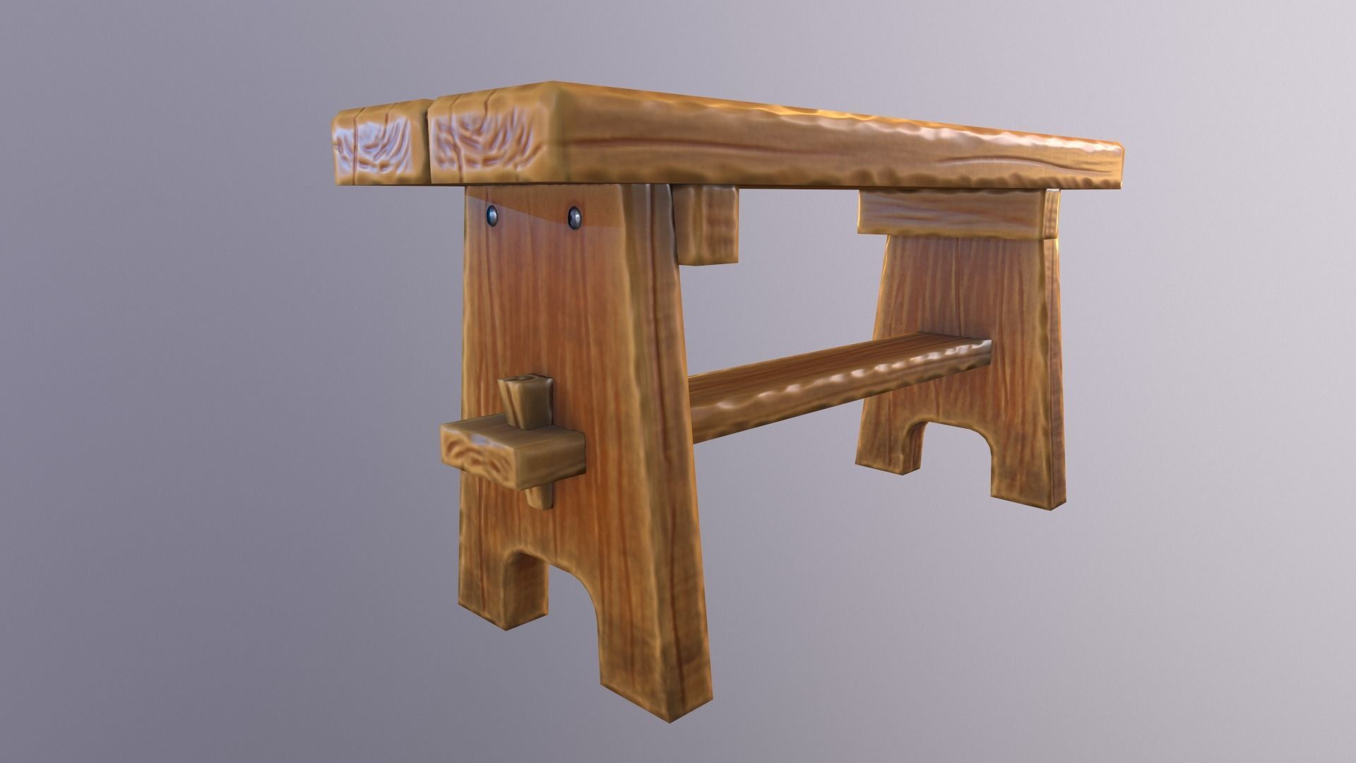 3D model Stylized medieval bench VR / AR / low-poly | CGTrader