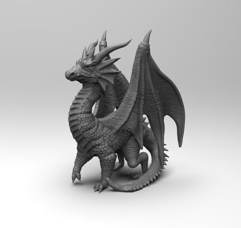 Dragon02 three dragons 3D model 3D printable | CGTrader