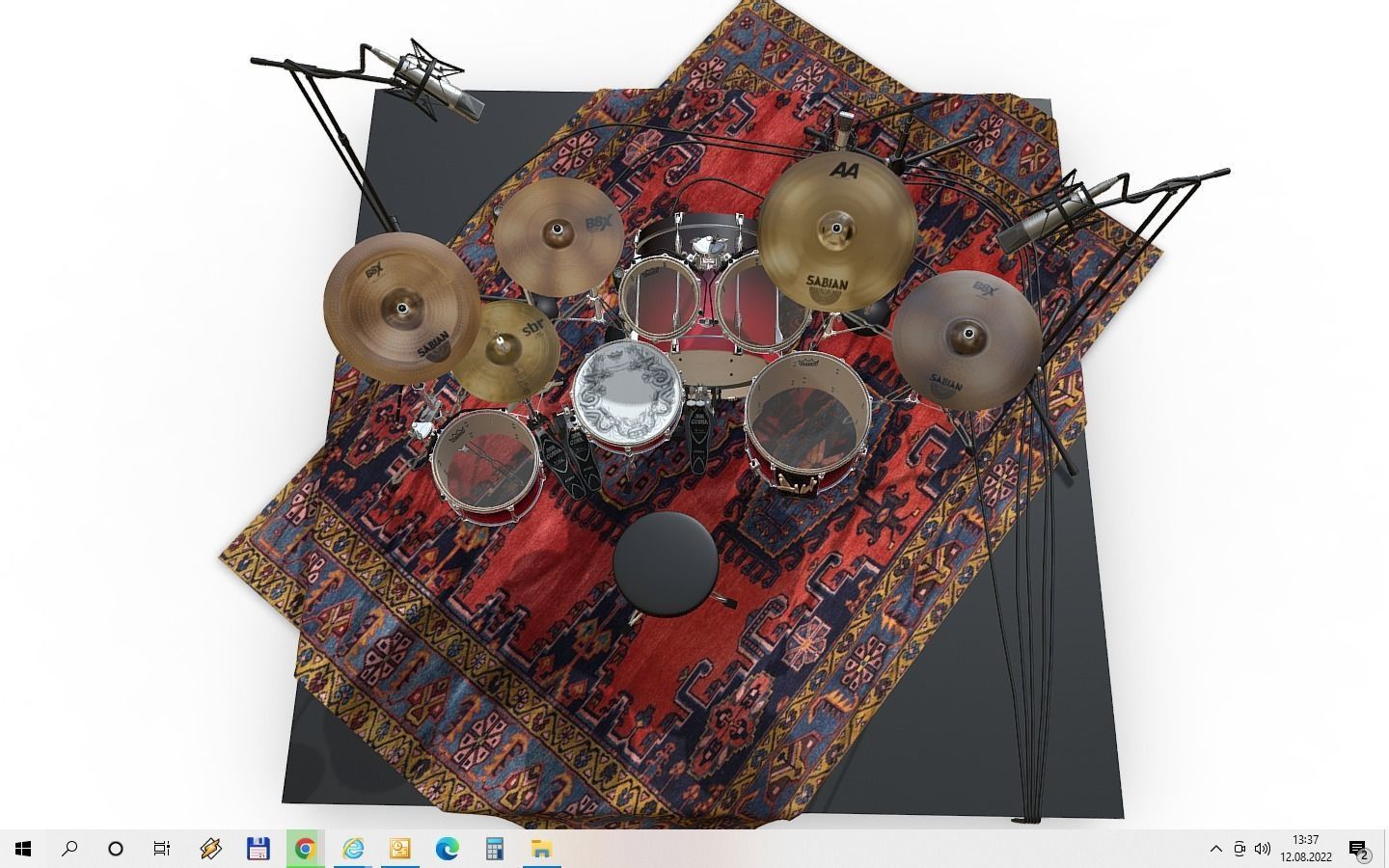 Drum Kit TAMA 3D model | CGTrader