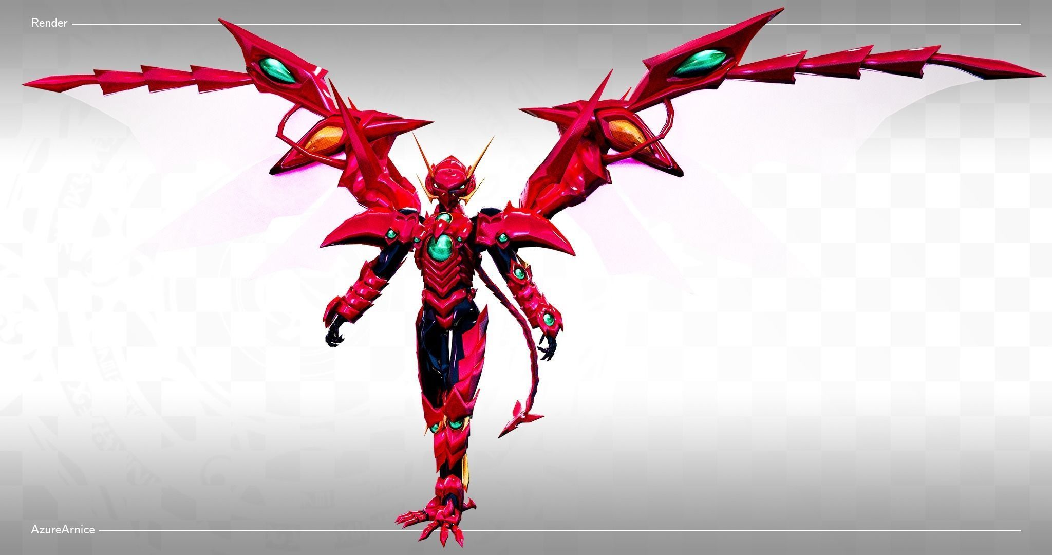 3D model Highschool DxD - Issei Balance Breaker MMD Model VR / AR / low ...