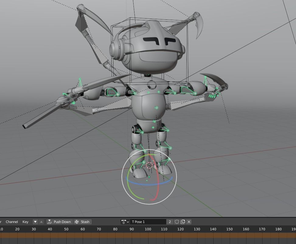 Cute Short Robot V2 3D model rigged | CGTrader