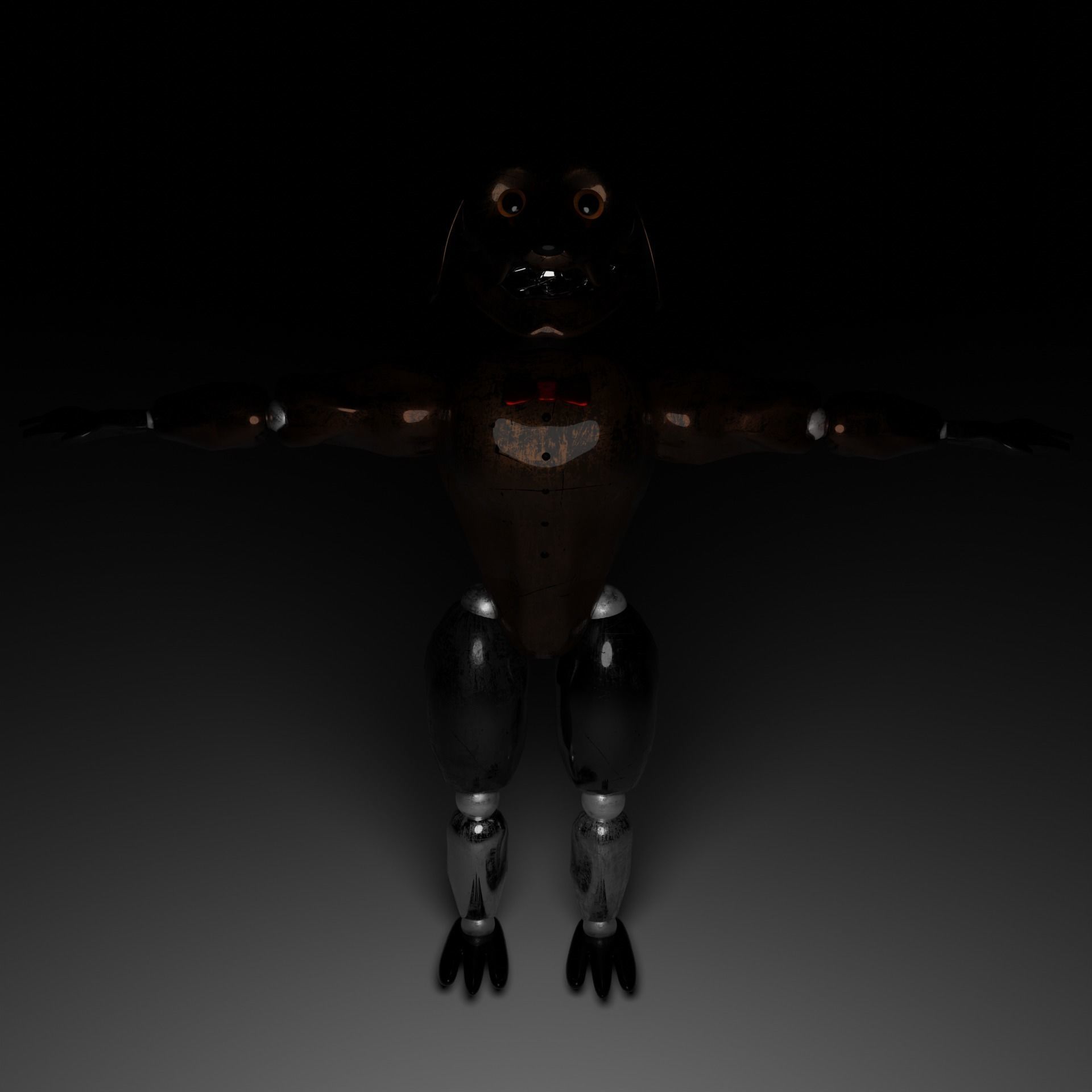 3D model Animatronic robot PBR low-poly game to ready VR / AR / low ...