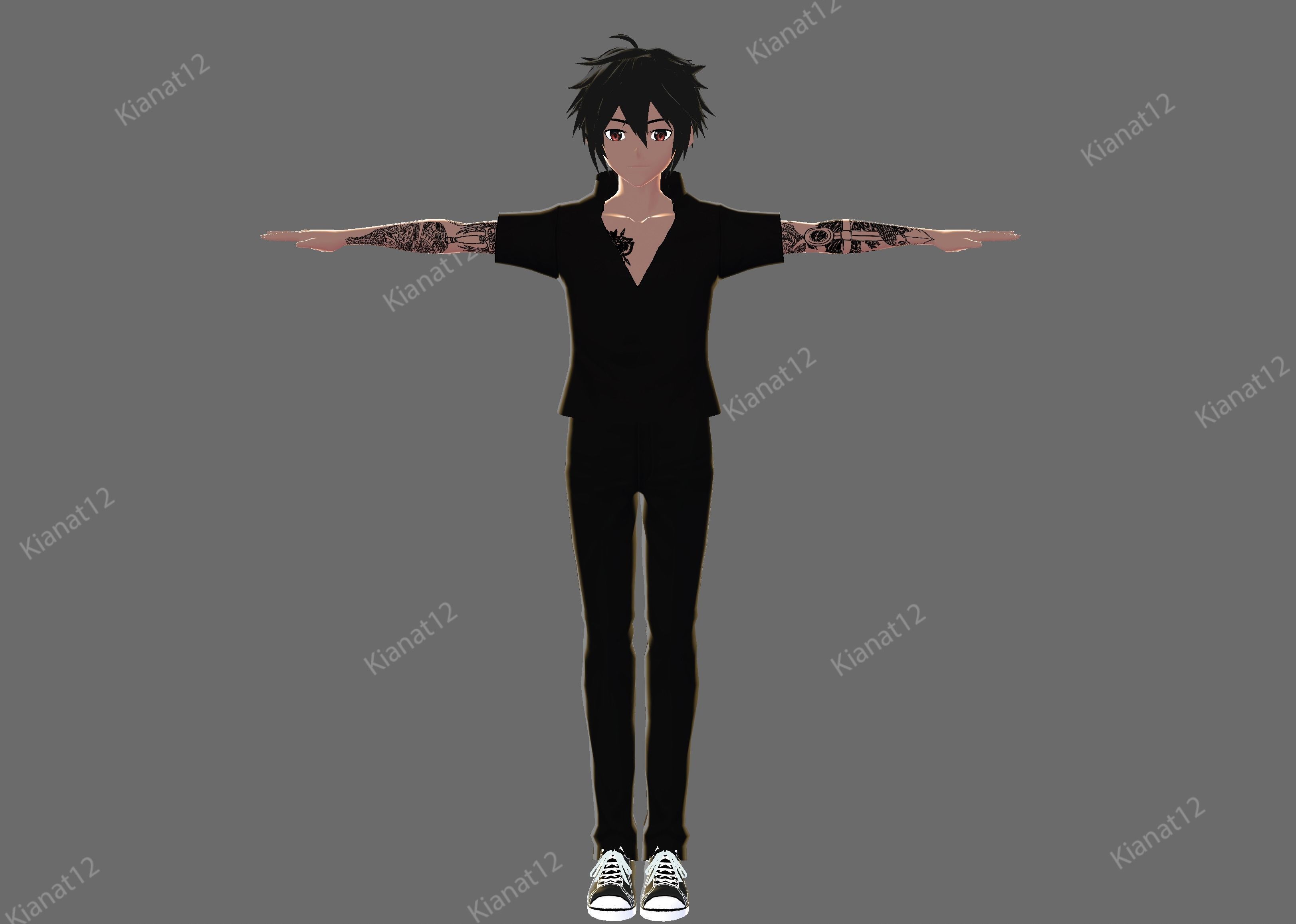 3D model 3d low poly male avatar for vrchat and for vtubing VR / AR ...