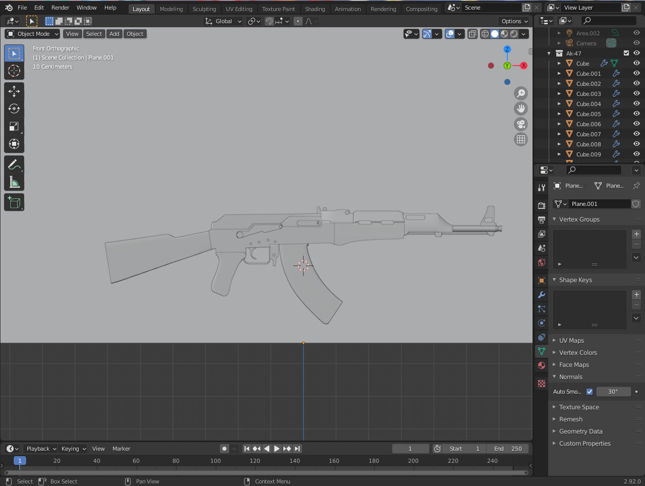 3D model AK-47 rifle VR / AR / low-poly | CGTrader