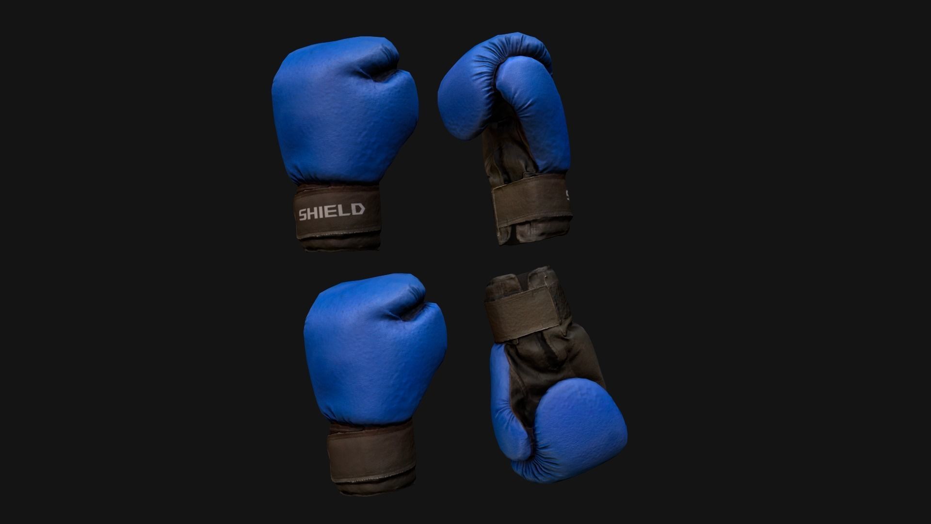 3D model Boxing Gloves Blue VR / AR / low-poly | CGTrader