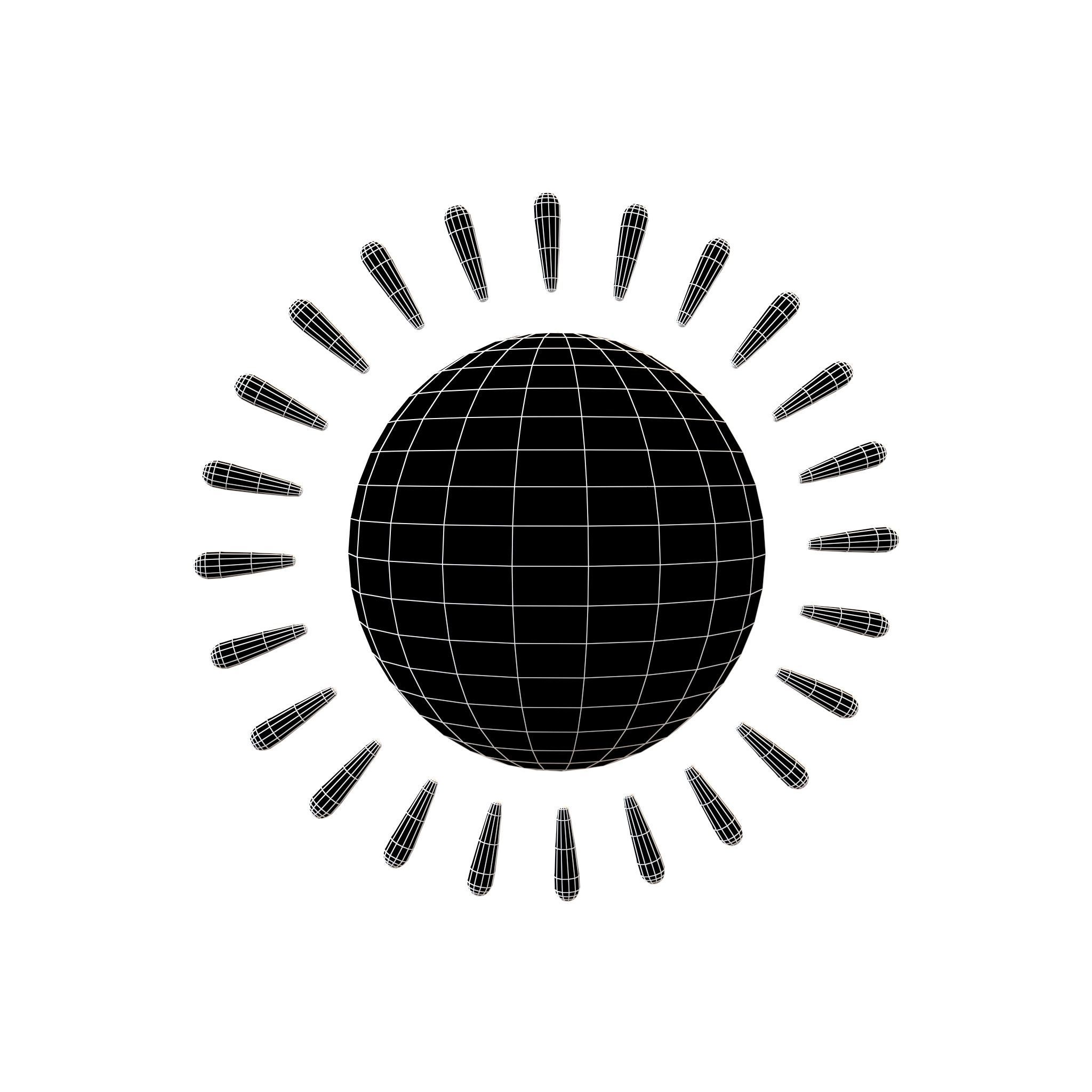 3D model Cartoon Sun V1 001 VR / AR / low-poly | CGTrader