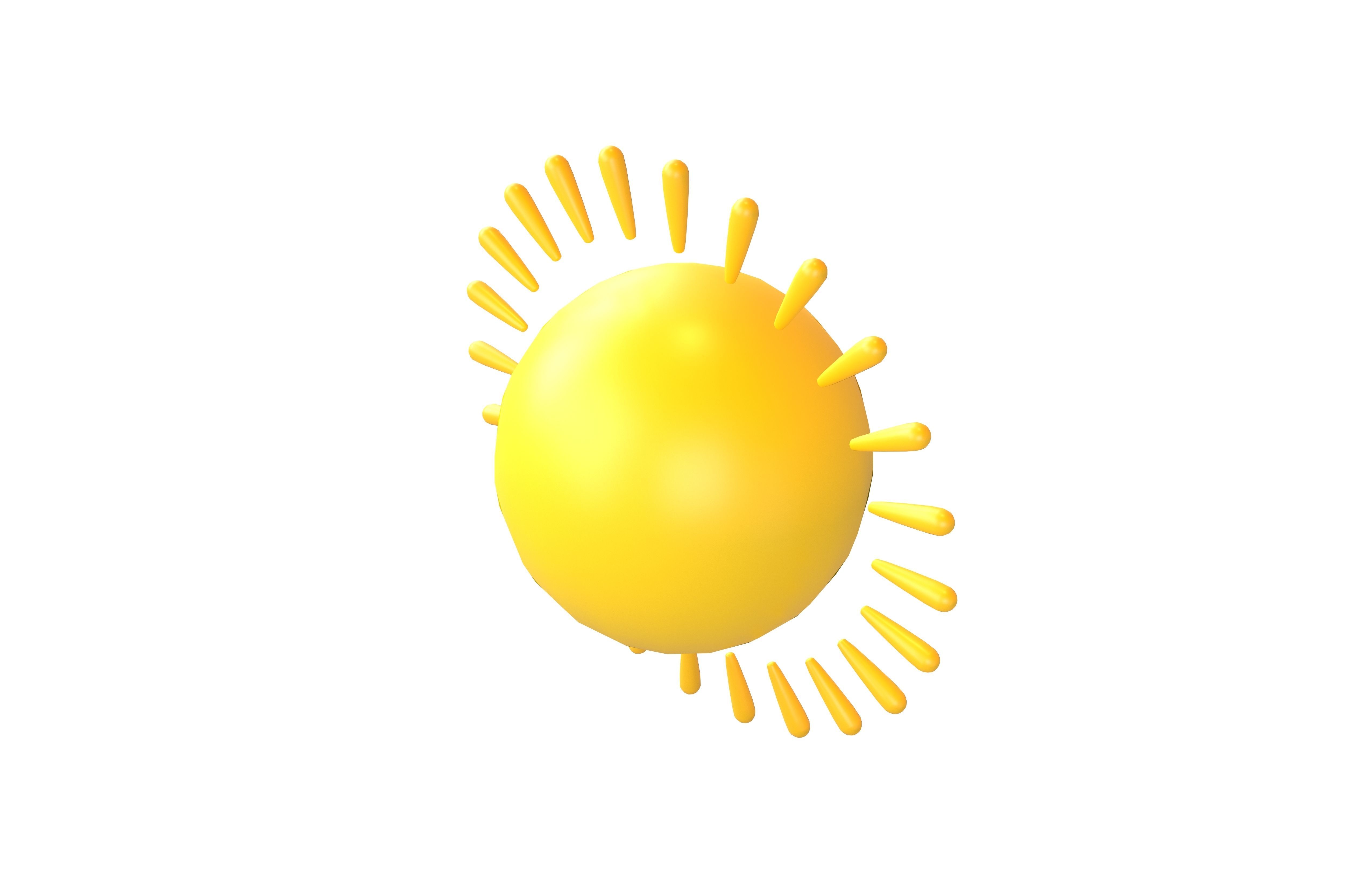 3D model Cartoon Sun V1 001 VR / AR / low-poly | CGTrader