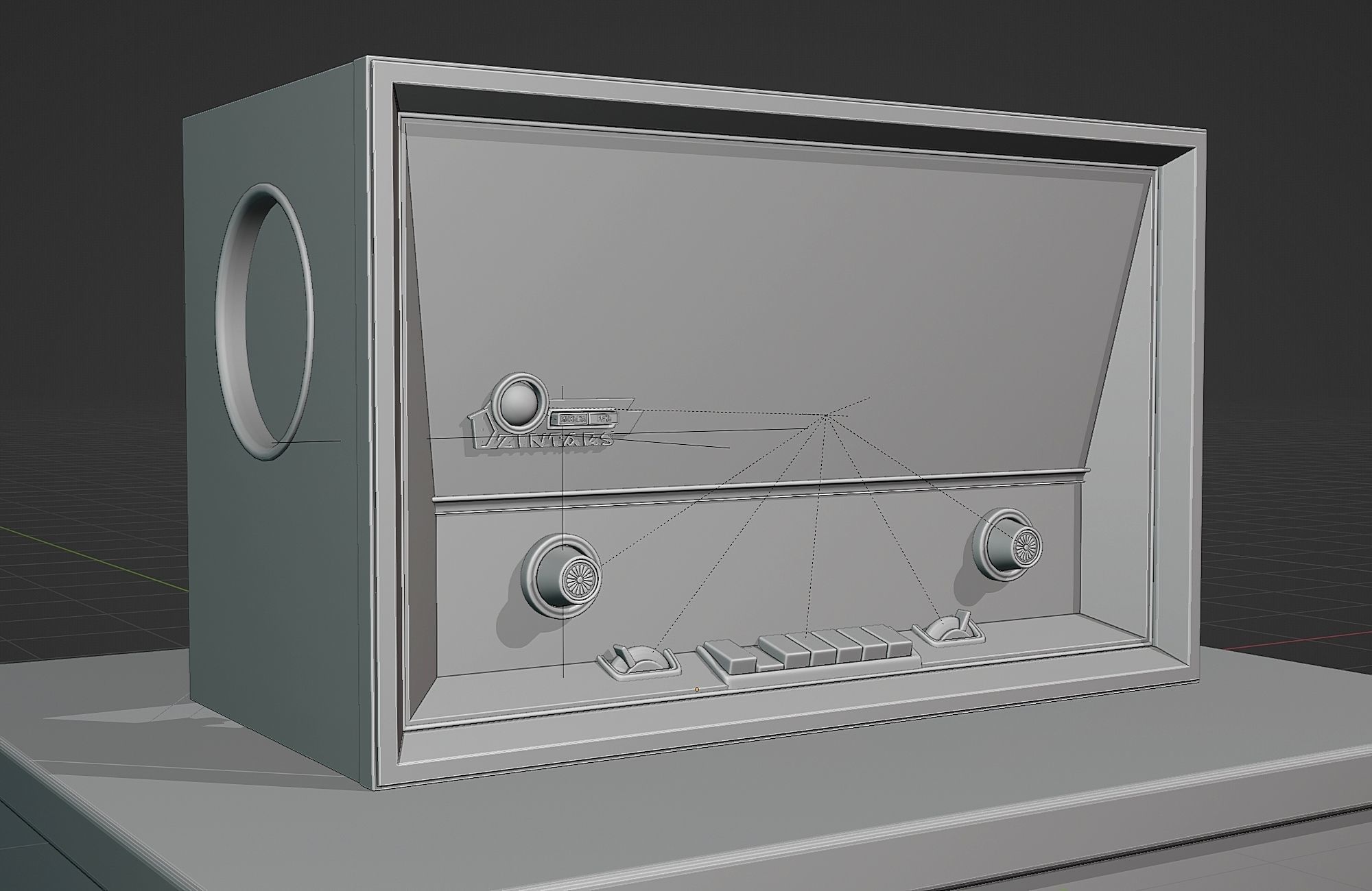 Rare tube stationary radio Dzintaras 3D model | CGTrader