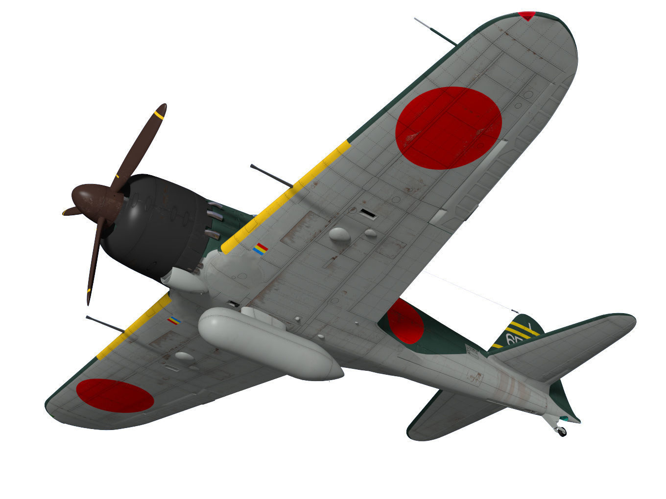 A6M5 Zero fighter Type 52 3D model | CGTrader