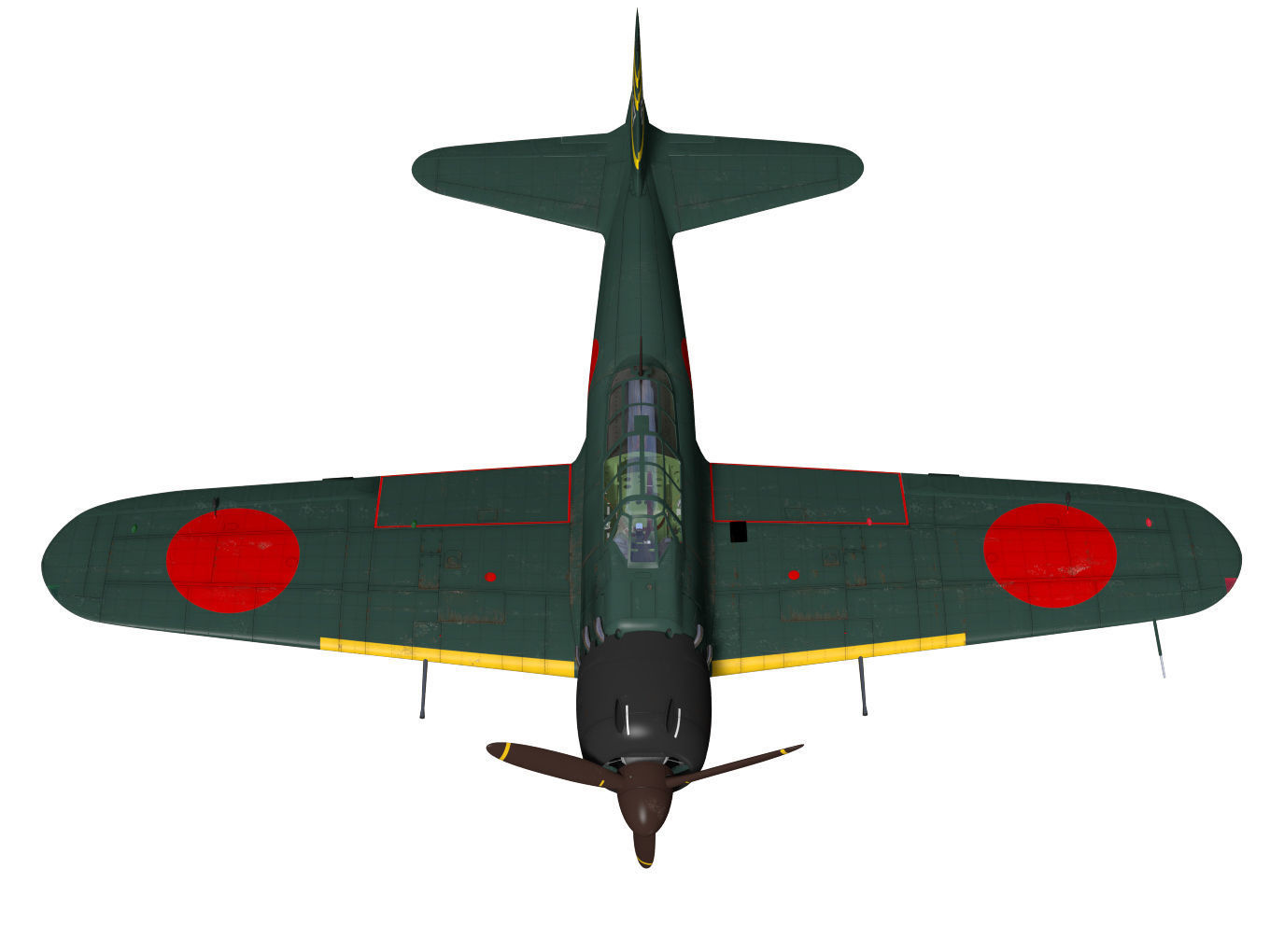 A6M5 Zero fighter Type 52 3D model | CGTrader