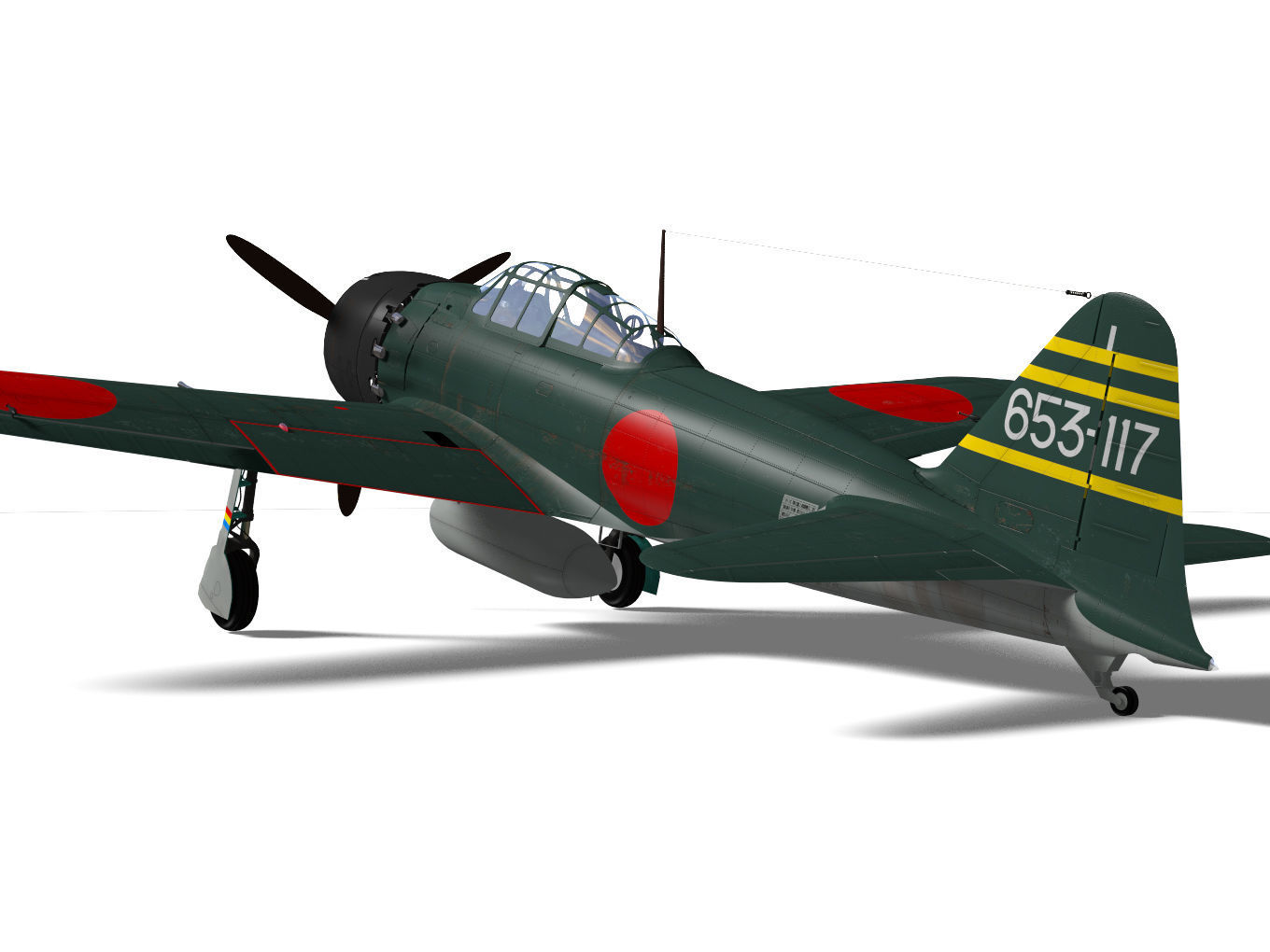 A6M5 Zero fighter Type 52 3D model | CGTrader