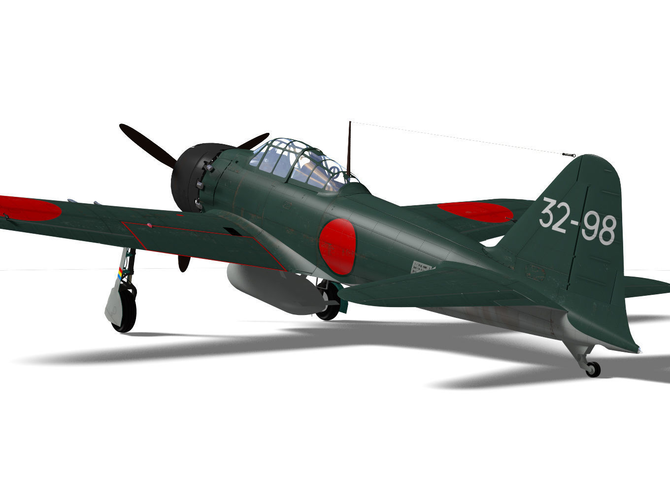 A6M5c Zero fighter Type 52 hei 3D model | CGTrader