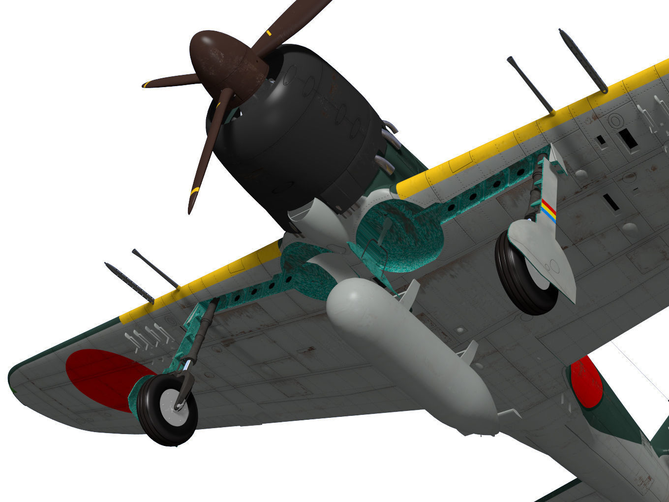 A6M5c Zero fighter Type 52 hei 3D model | CGTrader